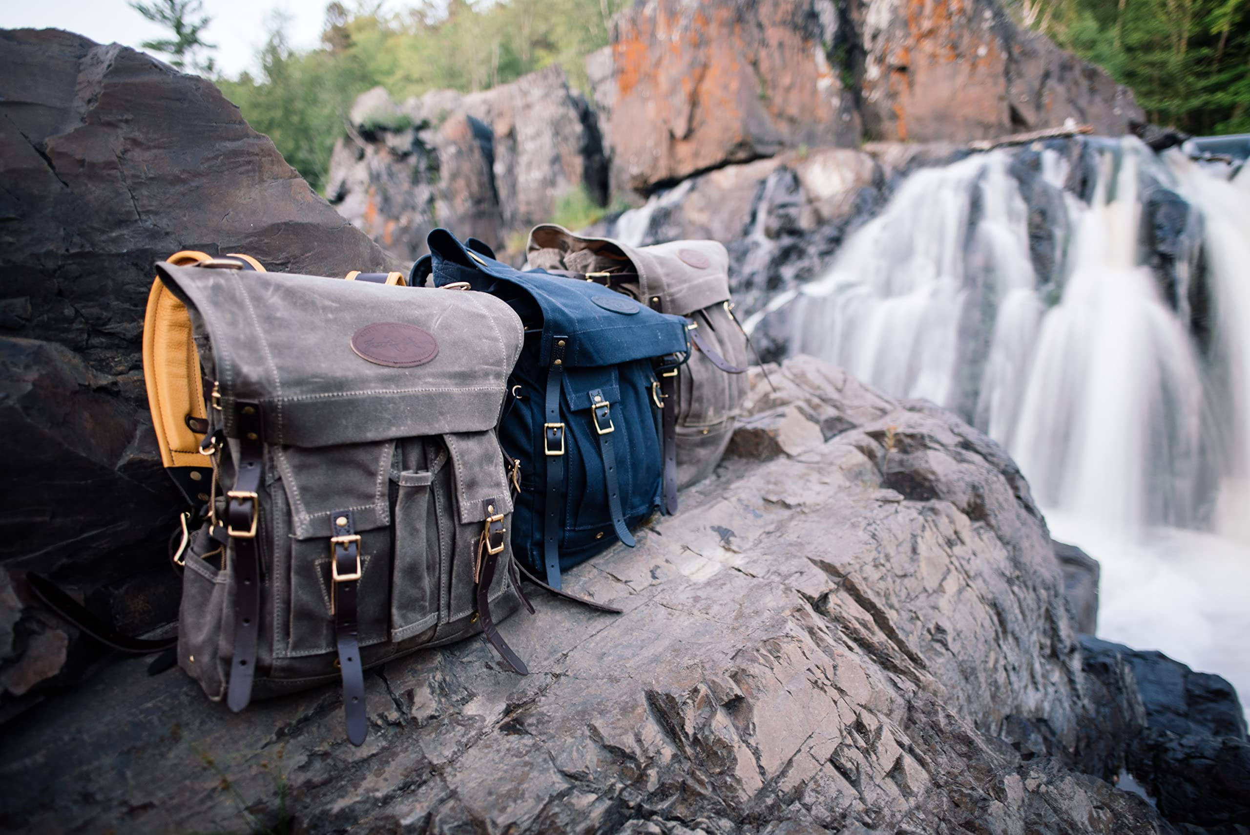 Frost River Isle Royale Bushcraft Backpack - Durable Waxed Canvas Outdoor Hiking Pack, 45 Liter, Field Tan
