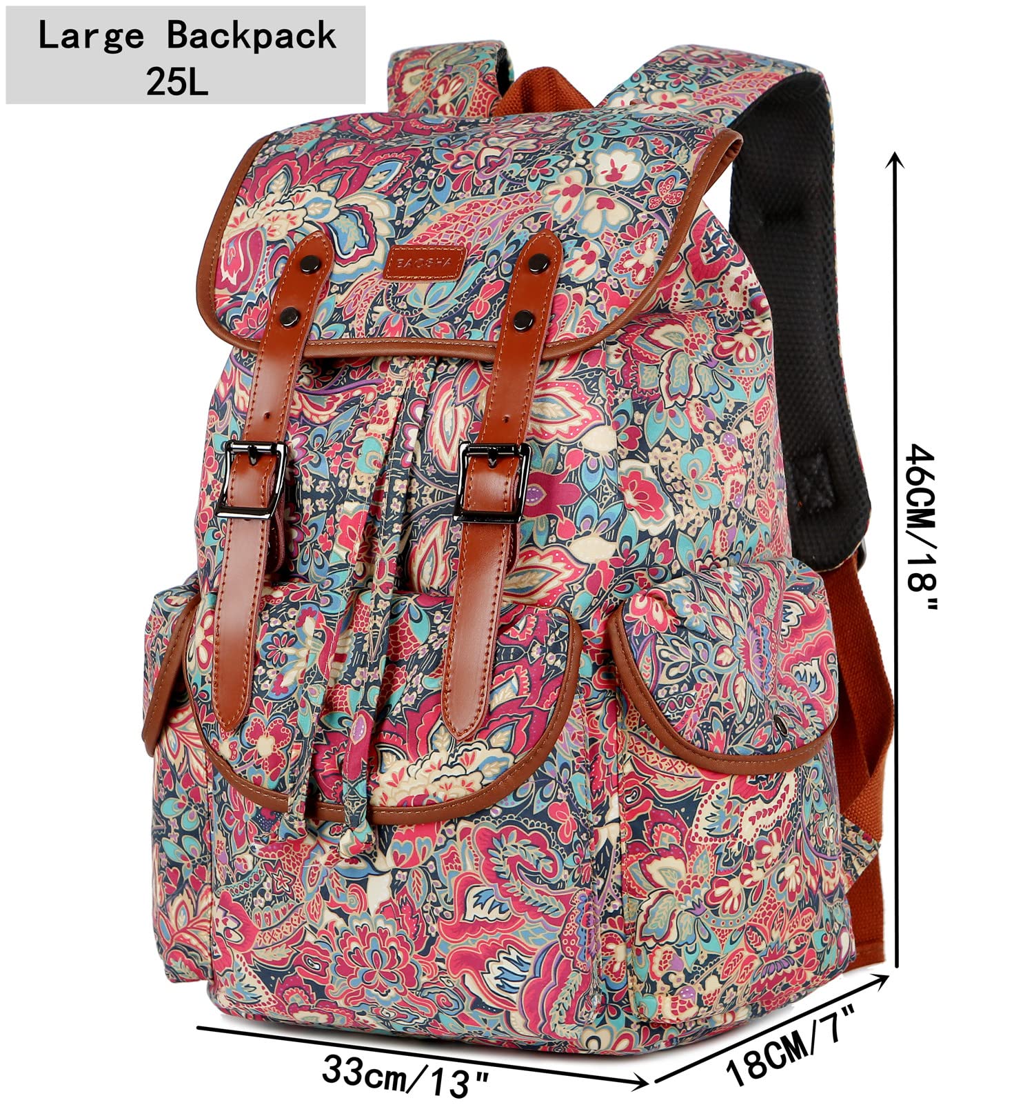 Large Women Laptop Backpack 15.6 inch College School Backpack Travel Hiking Backpack With Free Toiletry bag CN-01 (HS)