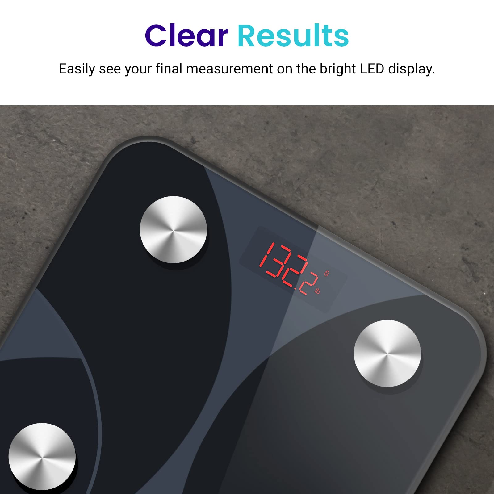 Etekcity Scale for Body Weight, Smart Digital Bathroom Weighing Machine with Body Fat for People, Accurate Bluetooth BMI Measurement, Body Composition Analyzer, 400lb
