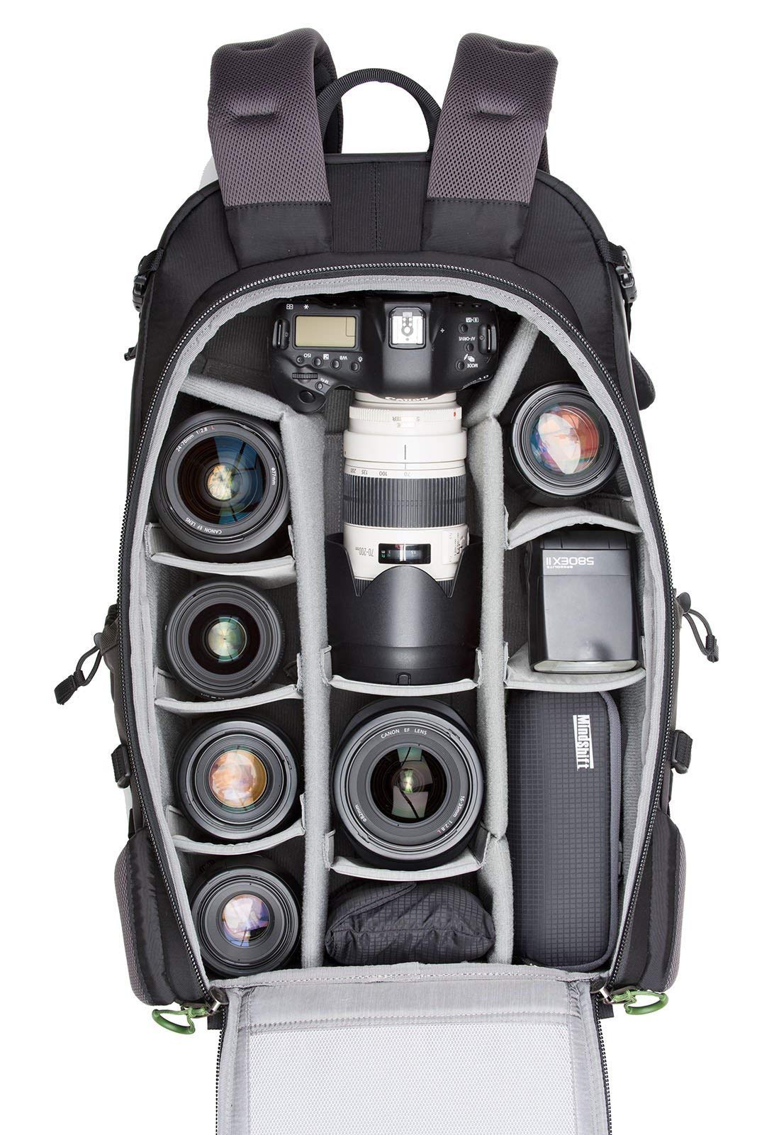 MindShift Gear BackLight 36L Backpack for 2x DSLR, 4 to 6 Lenses, Flash, 15" Laptop and 10" Tablet, Charcoal