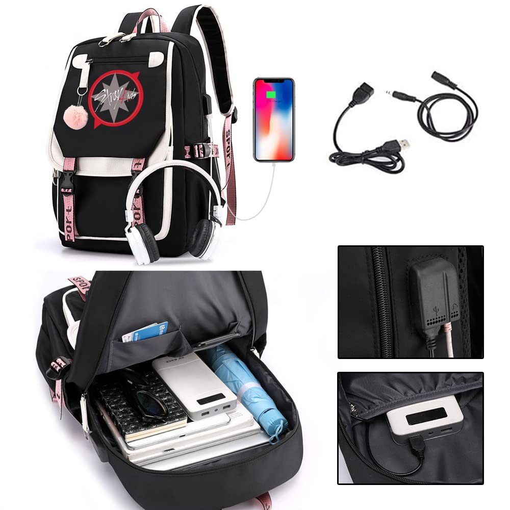 Kpop Stray Kids School Backpack Merchandise, Stray Kids Book Bag Casual Backpack