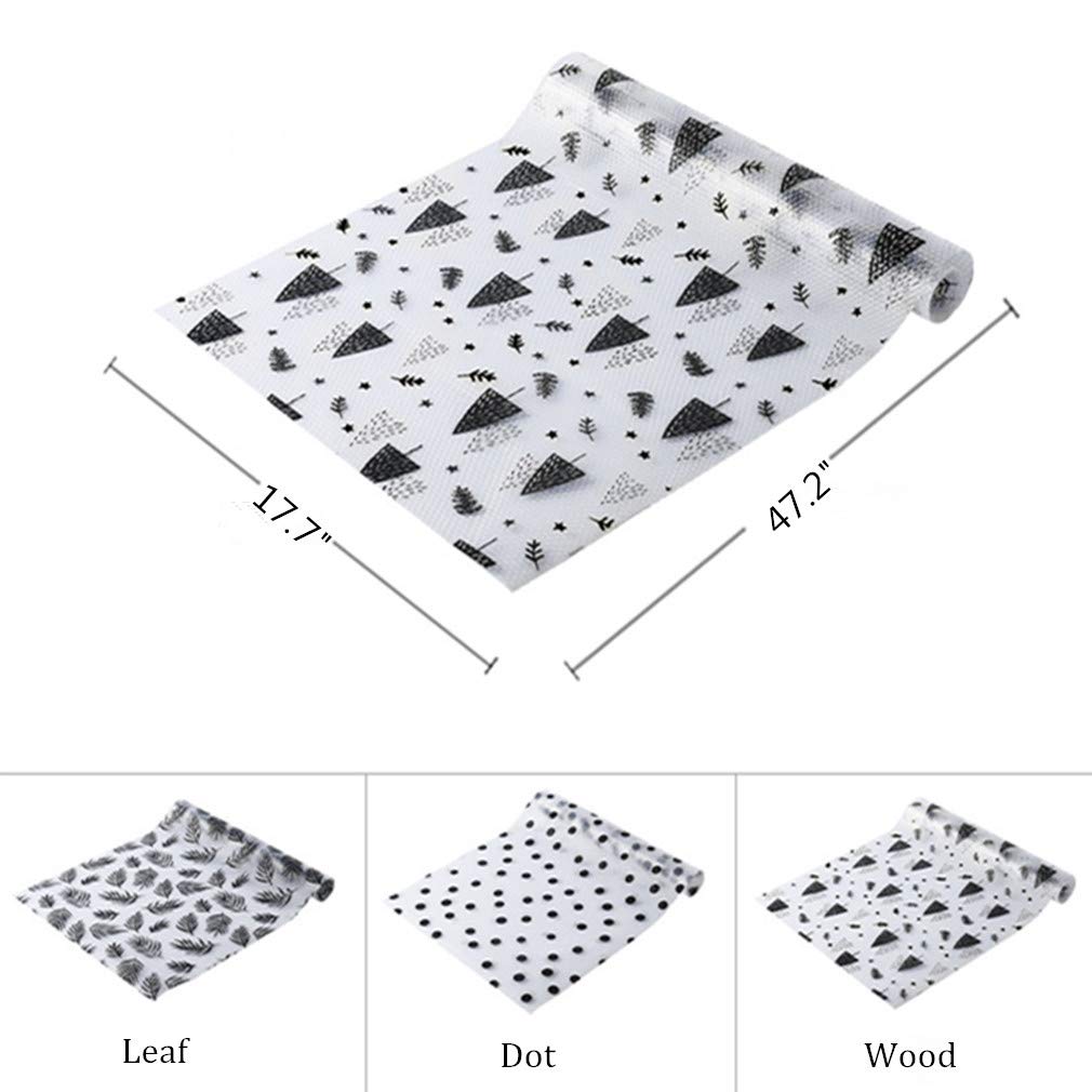 Shelf Liner for Kitchen Cabinets Non-Adhesive Drawer Liner Non-Slip Refrigerator Liner Waterproof Fridge Pad Cupboard Mat Easy Placemats, Ideal for Wire Pantry Bathroom, 17.7"×47.2"