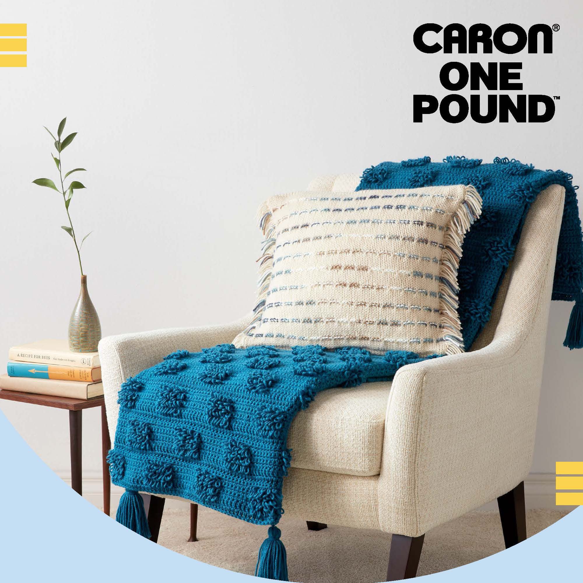 Caron One Pound White Yarn - 2 Pack of 454g/16oz - Acrylic - 4 Medium (Worsted) - 812 Yards - Knitting/Crochet