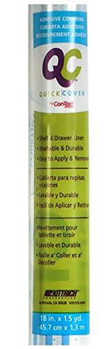 Con-Tact Quick Cover Clear Self-Adhesive Shelf Liner, 18"x54"