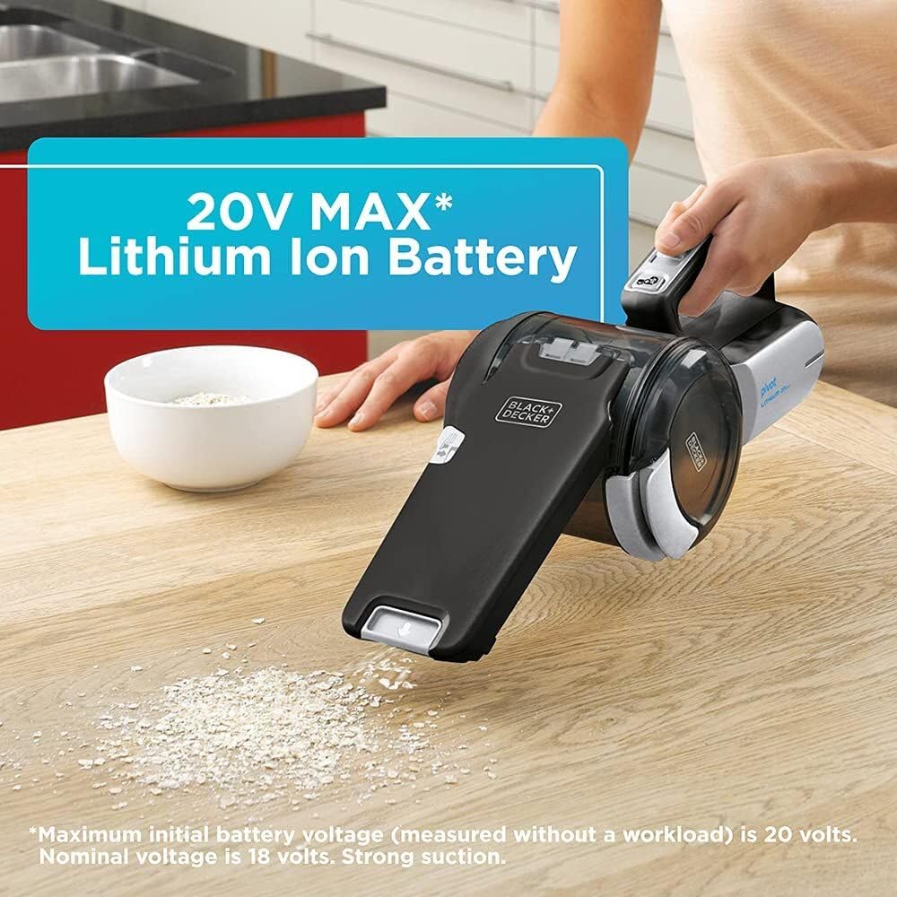 BLACK+DECKER 20V Max Handheld Vacuum, Cordless, Grey (BDH2000PL)
