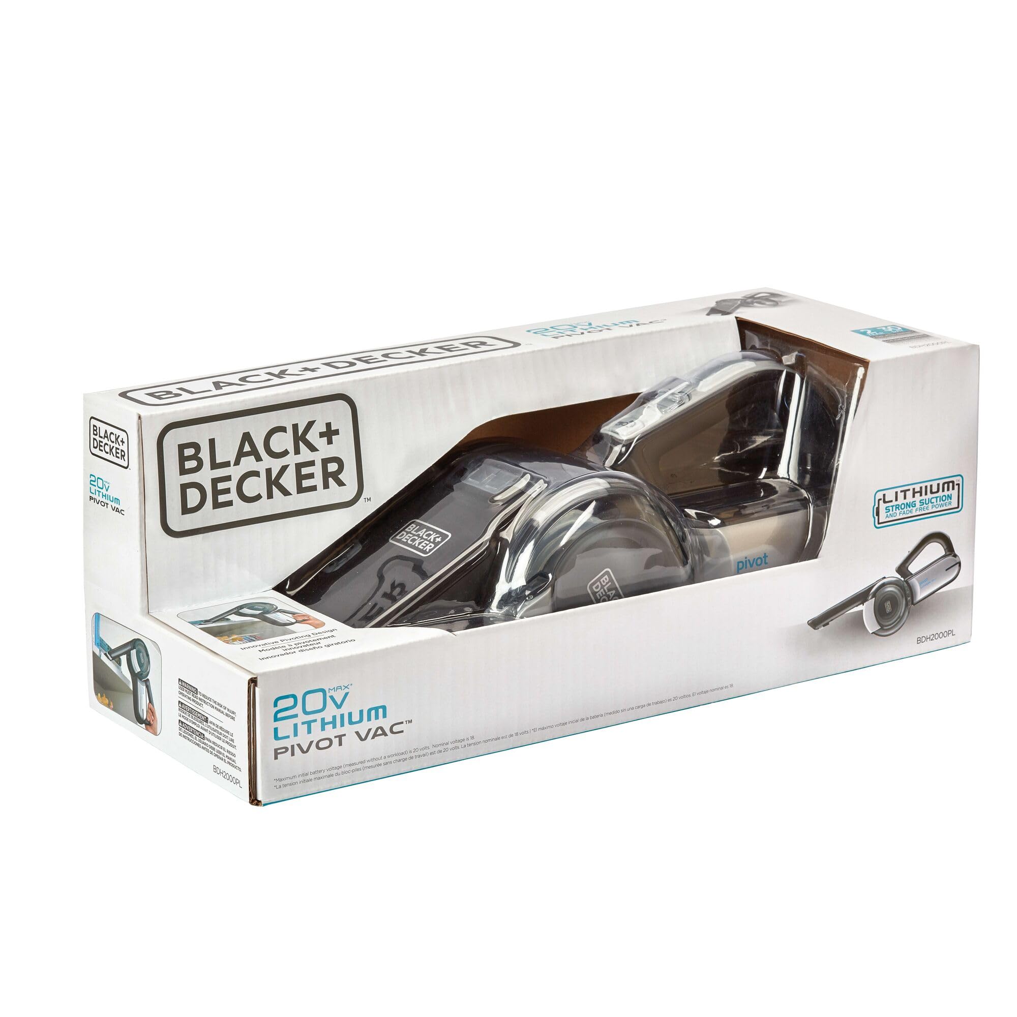 BLACK+DECKER 20V Max Handheld Vacuum, Cordless, Grey (BDH2000PL)