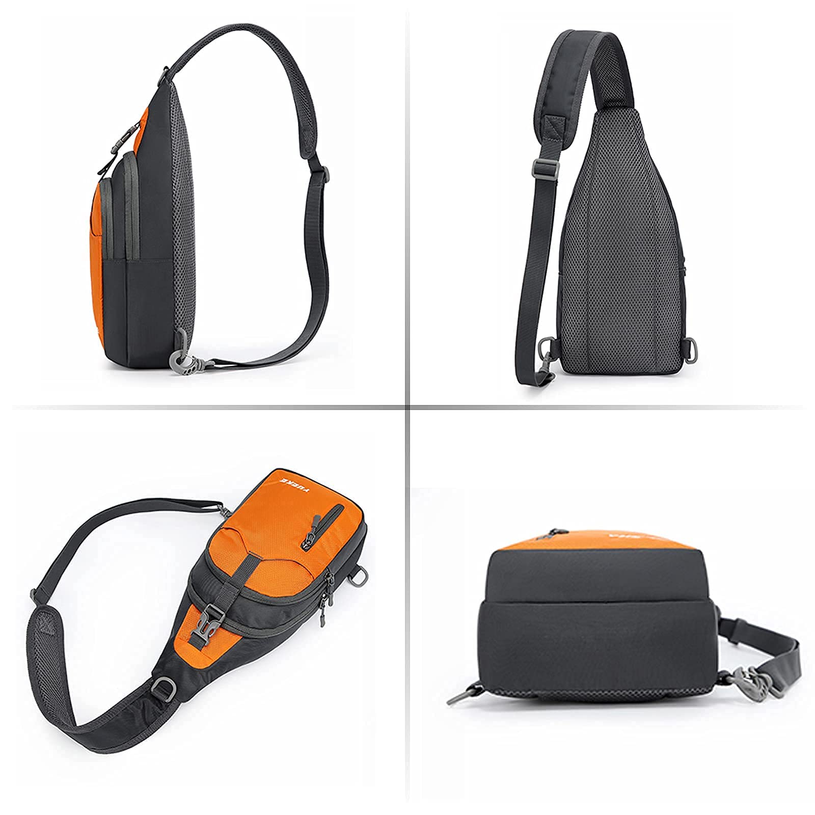 Peicees Sling Bag Backpack for Women Mens Crossbody Bag Lightweight Unisex Shoulder Chest Daypack Hiking Backpack for Outdoor