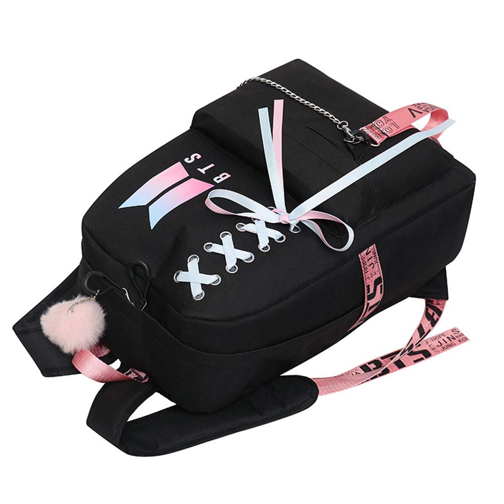 JUSTGOGO Korean KPOP Stray Kids Backpack FELIX Daypack Laptop Bag School Bag Mochila Bookbag