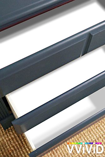 VViViD White Laminated Vinyl Wrap Sheet Roll Self-Adhesive Underlayer Waterproof Drawer Shelf Liner Rolls (2 Rolls (17.9 Inch x 54 Inch))