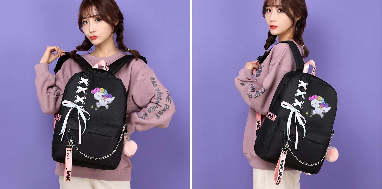 JUSTGOGO Korean KPOP Stray Kids Backpack FELIX Daypack Laptop Bag School Bag Mochila Bookbag