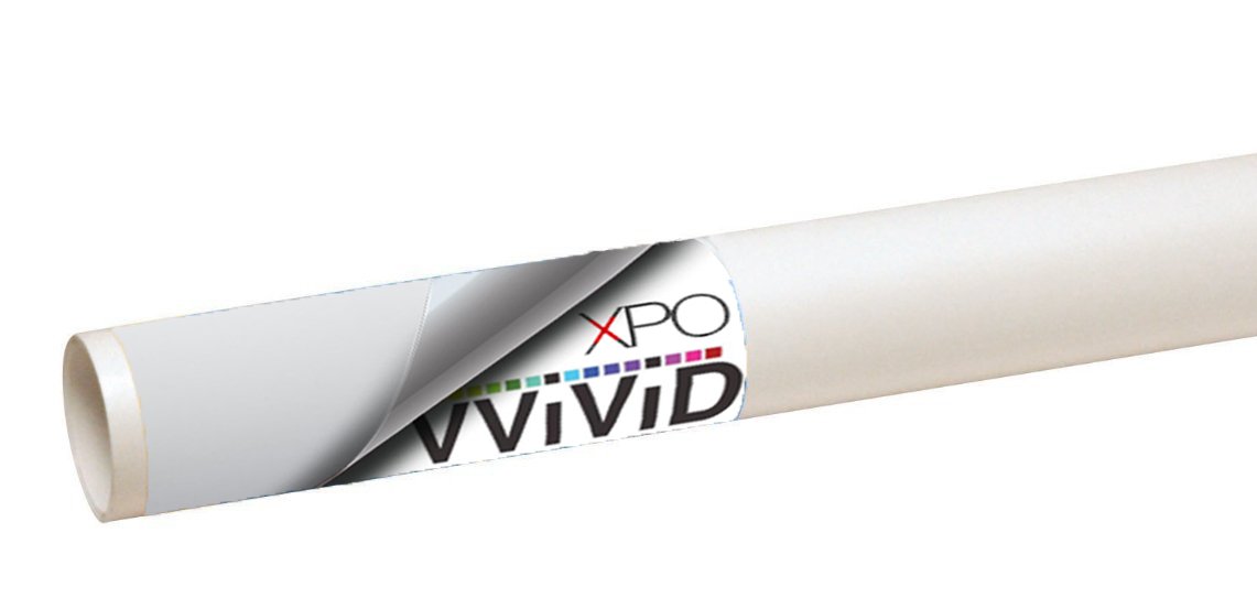 VViViD White Laminated Vinyl Wrap Sheet Roll Self-Adhesive Underlayer Waterproof Drawer Shelf Liner Rolls (2 Rolls (17.9 Inch x 54 Inch))