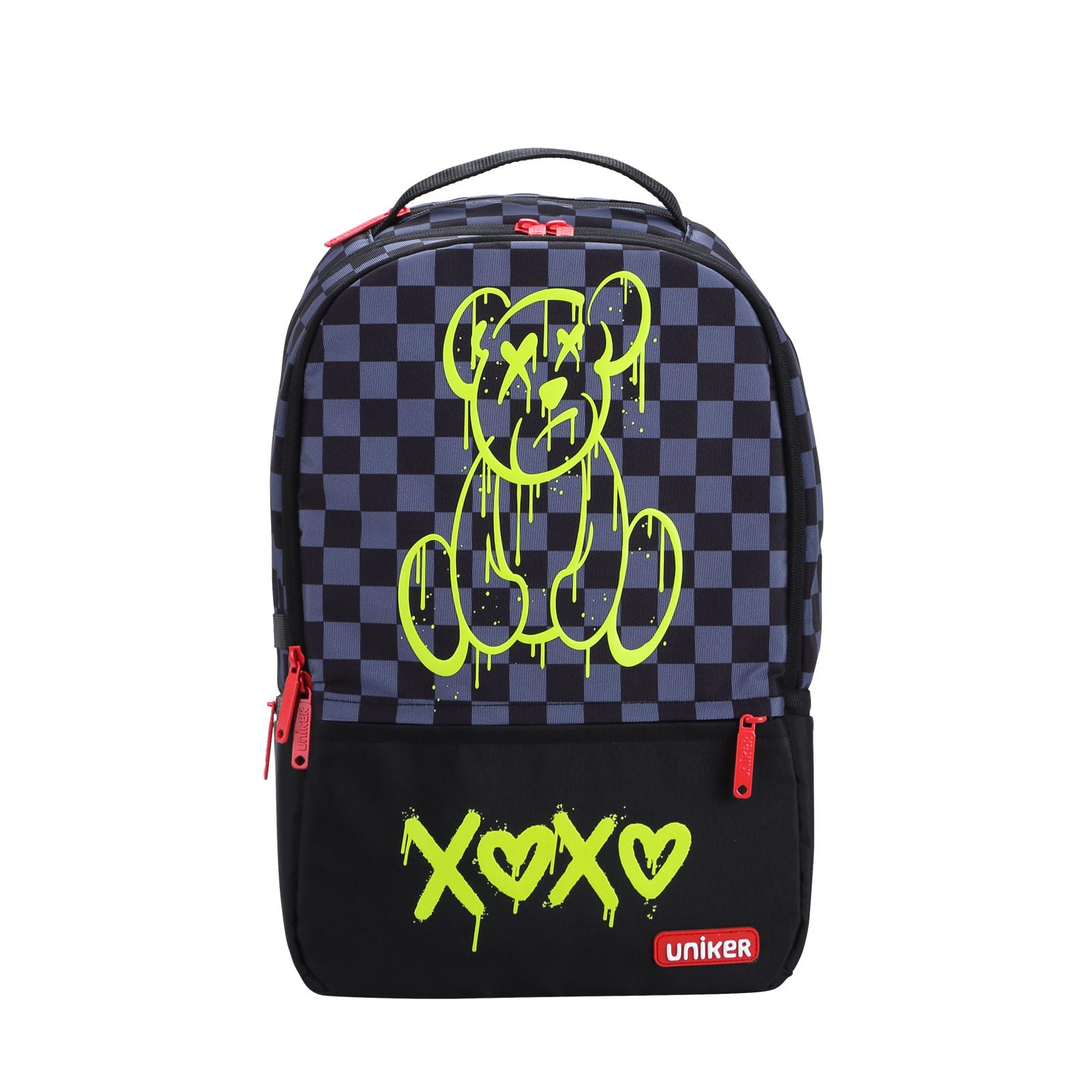 UNIKER Laptop Backpack with USB Port,Graffiti Backpack for Work,Space School Backpack,Designer Laptop Backpack for 15.6 Inch (Black Bear)