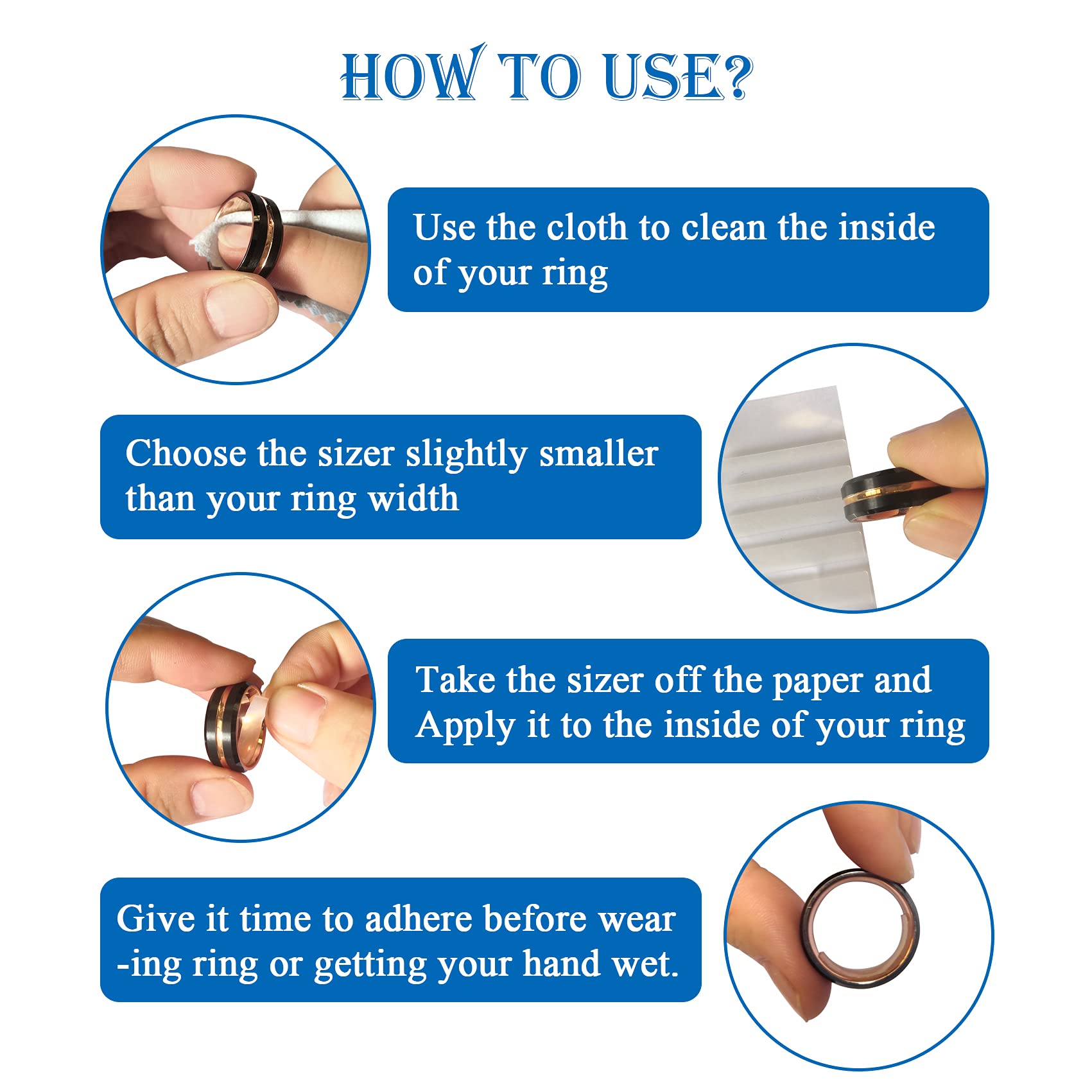 Ring Size Adjuster for Loose Rings Women 57pcs Invisible Transparent Ring Sizer Reducer Spacer Men Ring Fitter