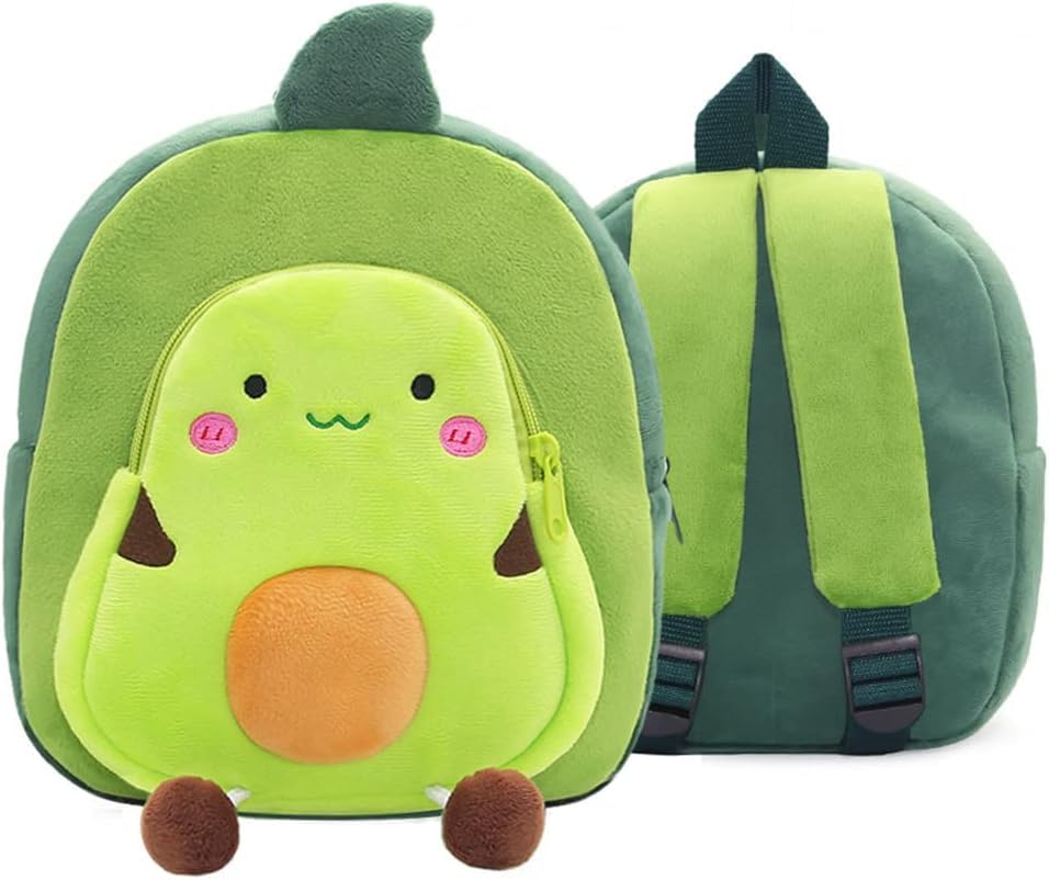 Ladyzone Toddler Backpack Zoo Animals Backpacks Cute Plush Bag Cartoon 10" Preschool Book Bag For 1-6 Years Girls Boys (Butterfly)