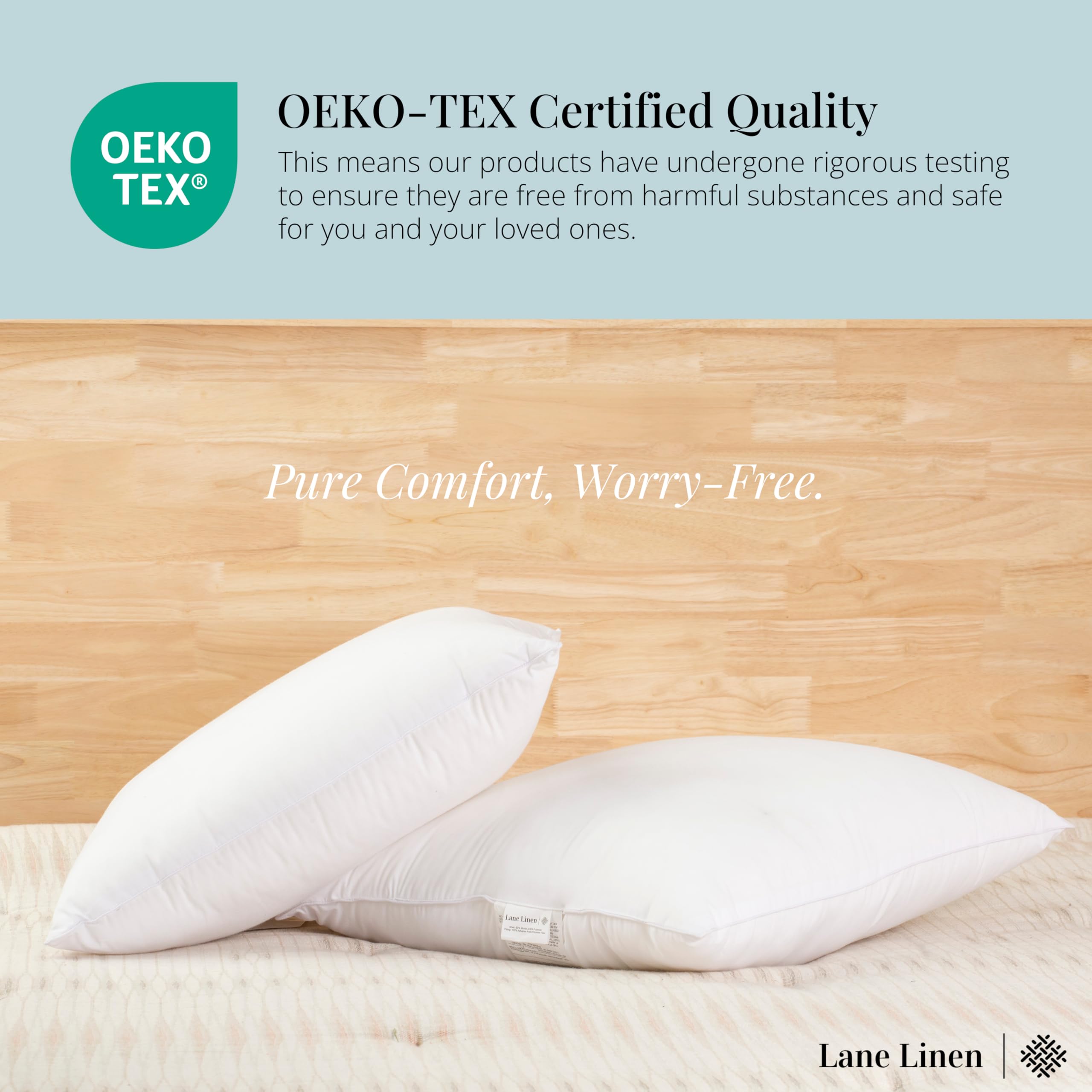 18 x 18 Throw Pillow Insert - Pack of 2 White Throw Pillows, Down Alternative Pillow Inserts for Decorative Pillow Covers, Throw Pillows for Bed, Couch Pillows for Living Room