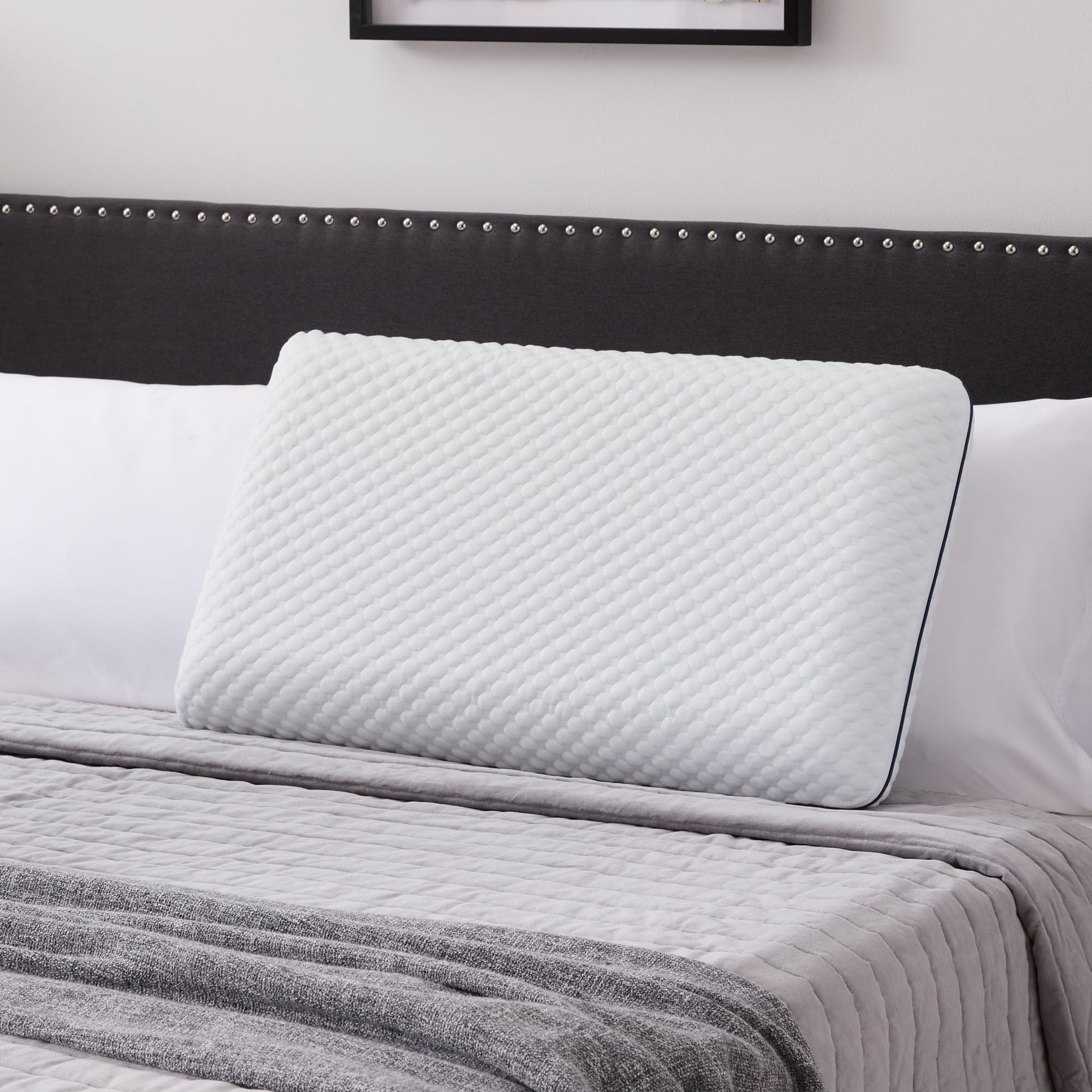 Weekender Gel Memory Foam Pillow β 1 Pack Standard Size β Ventilated - Washable Cover White