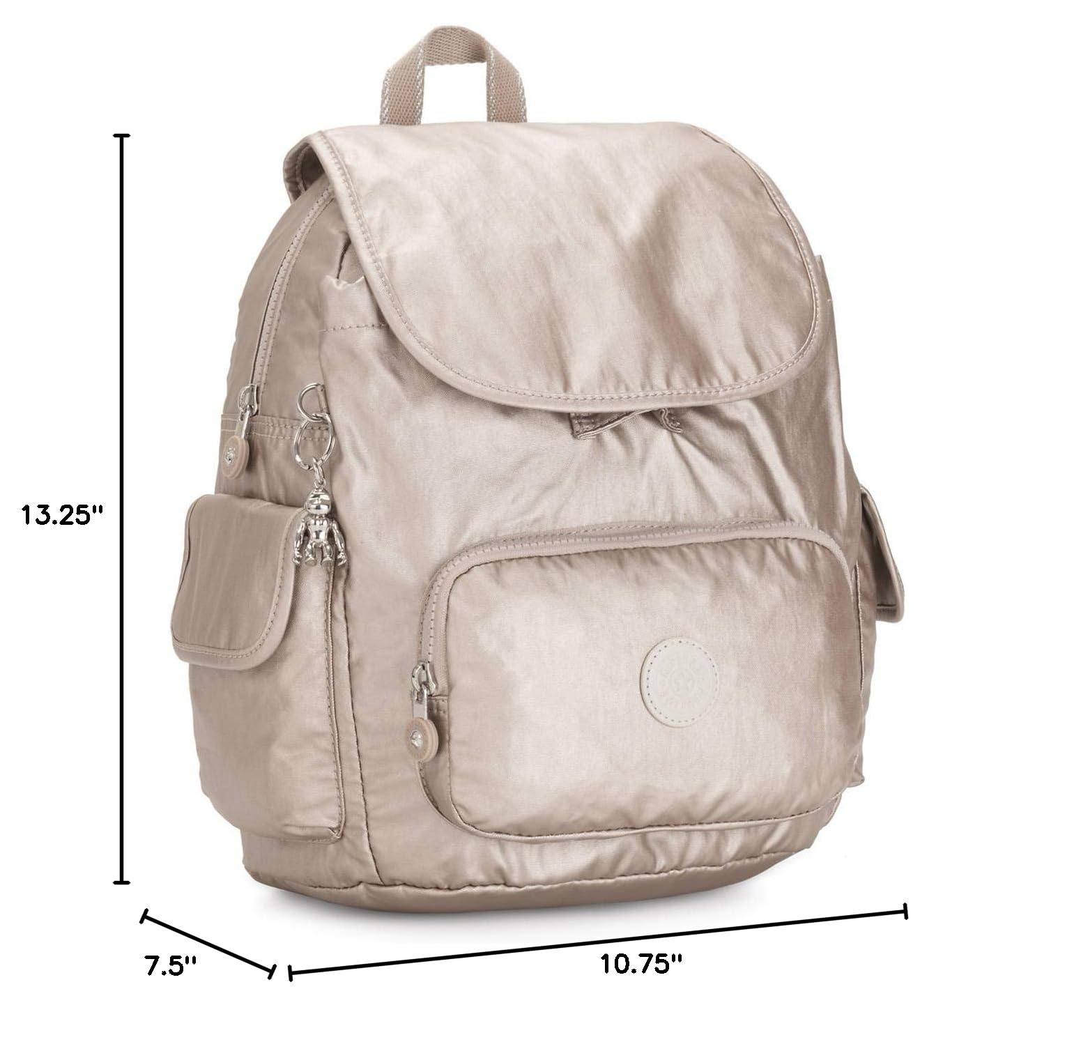 Kipling Women's City Pack Small Backpack, Lightweight Versatile Daypack, Nylon School Bag, Metallic Glow