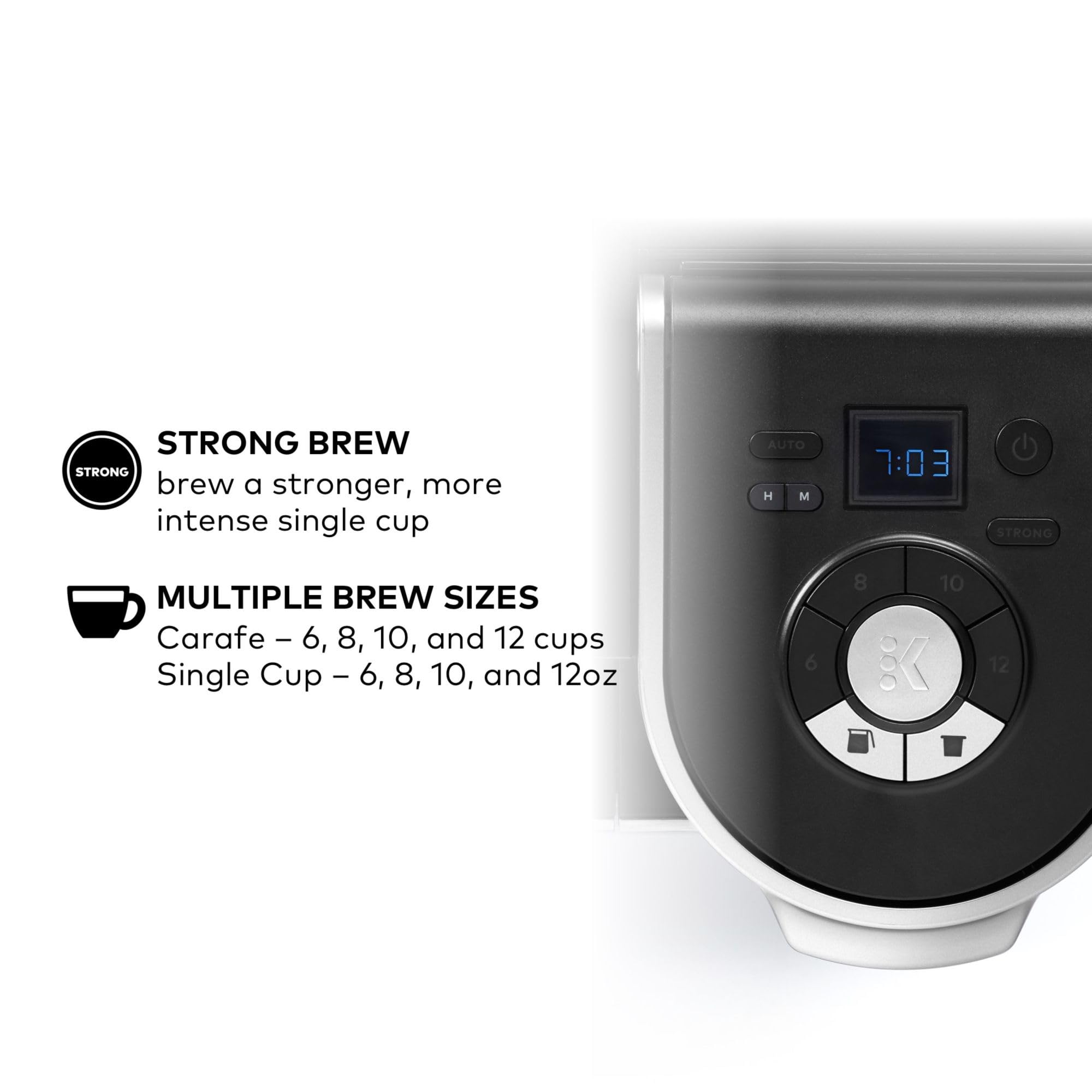 Keurig K-Duo Coffee Maker, Single Serve and 12-Cup Carafe Drip Coffee Brewer, Compatible with K-Cup Pods and Ground Coffee, Black