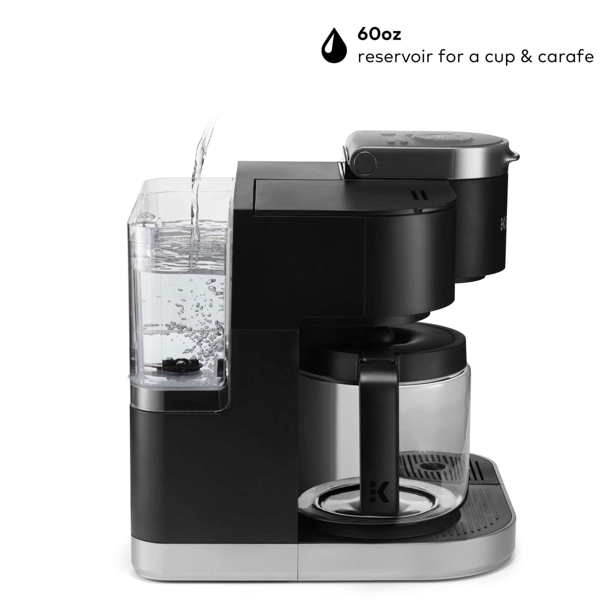 Keurig K-Duo Coffee Maker, Single Serve and 12-Cup Carafe Drip Coffee Brewer, Compatible with K-Cup Pods and Ground Coffee, Black