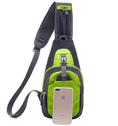 Hwayslon Sling Backpack, Shoulder Chest Crossbody Bag Small Daypack for Outdoor Hiking Men & Women (green)