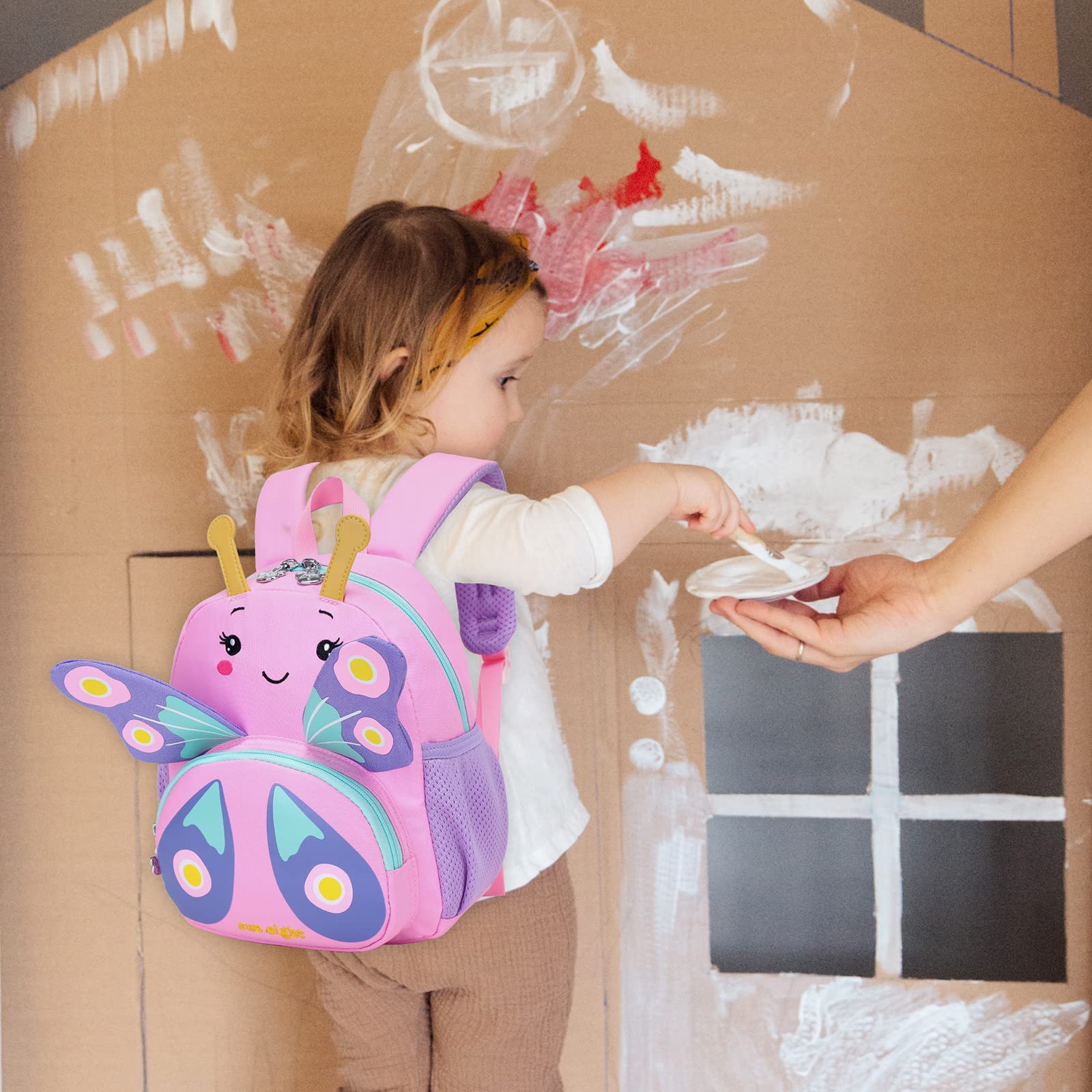 Toddler Backpack for Girls Kids Backpack Cute 3D Cartoon School Bag for Baby Girl Boy 1-5 Years(Butterfly)