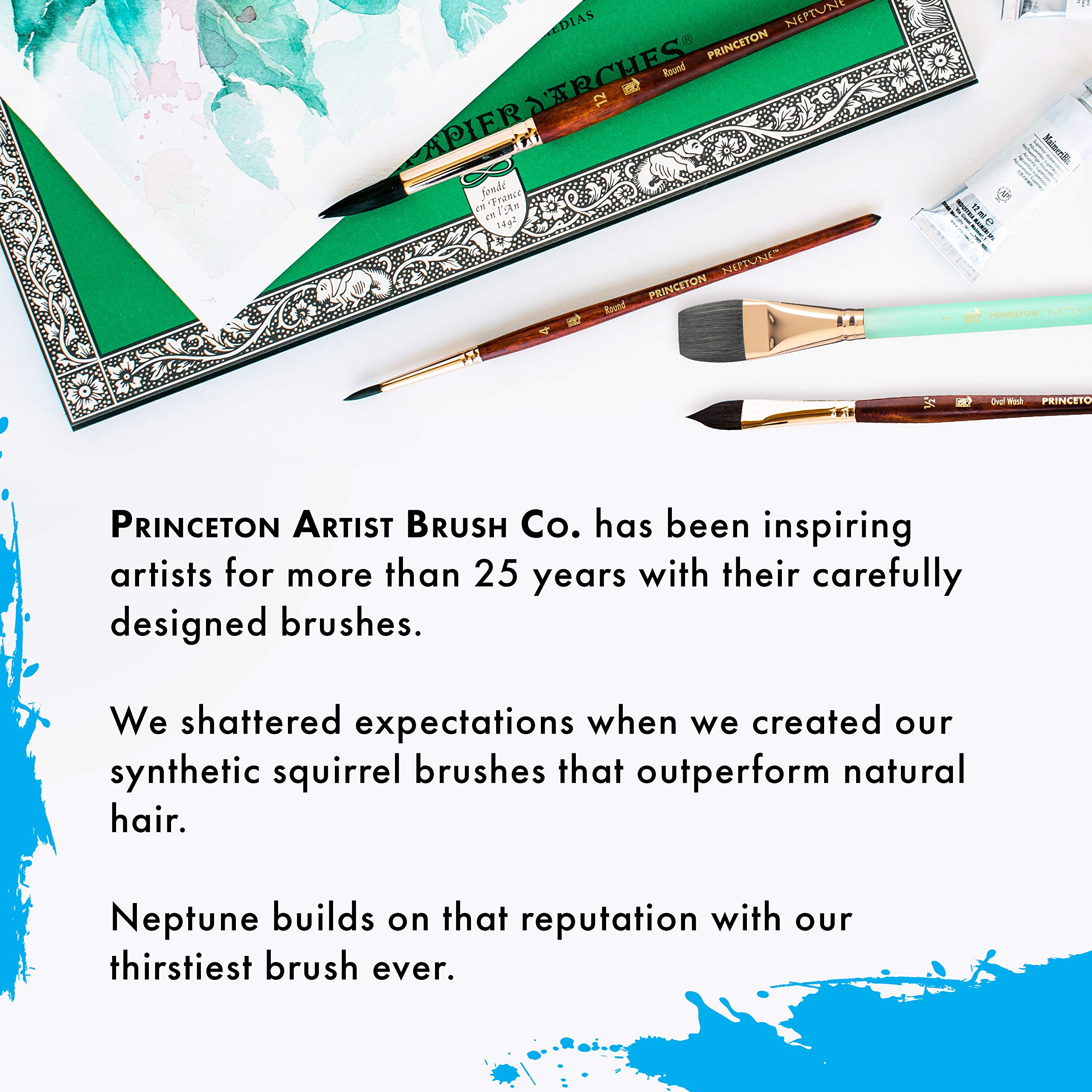 Princeton Artist Brush Neptune, Brushes for Watercolor Series 4750, Round Synthetic Squirrel, Size 8
