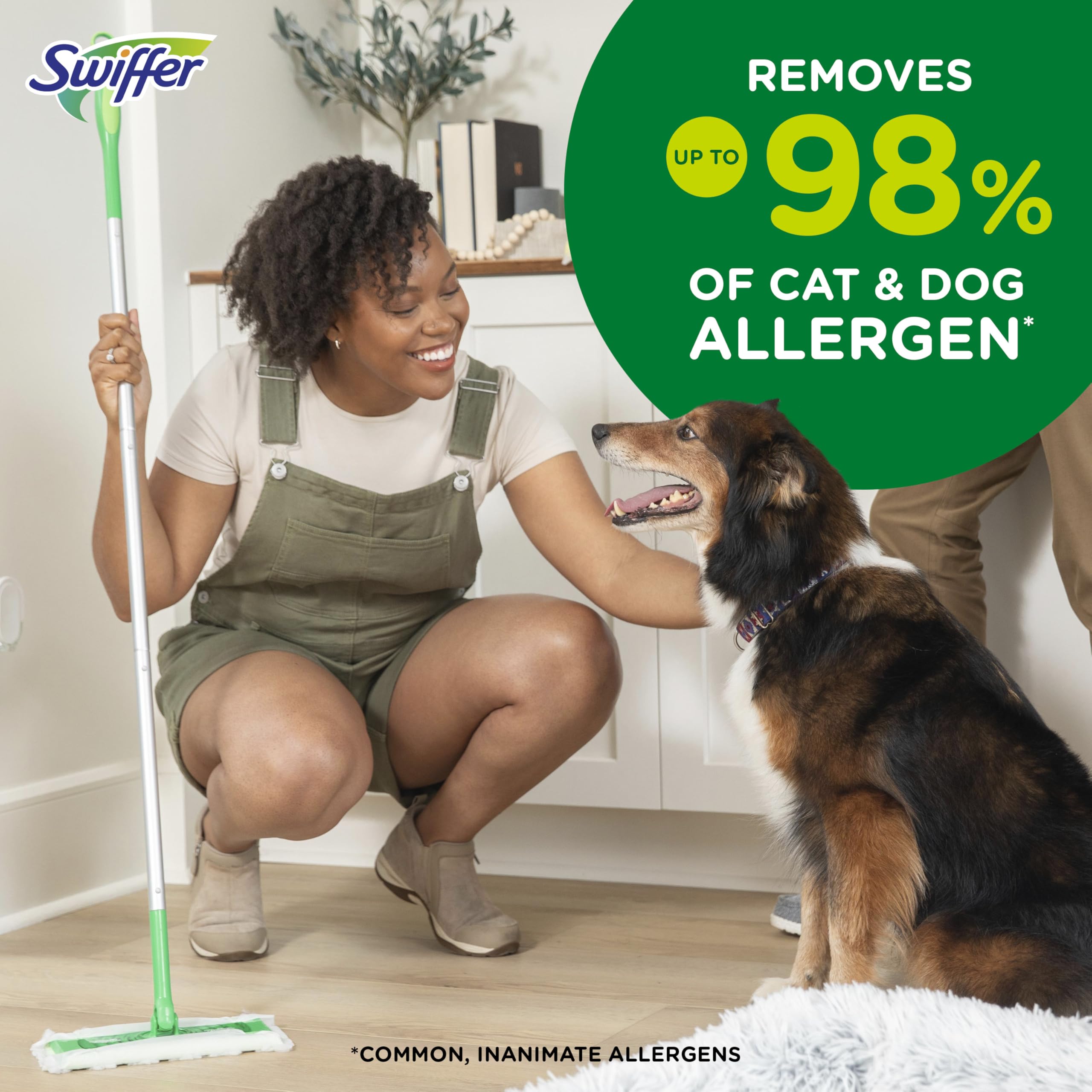 Swiffer Sweeper Pet, Heavy Duty Dry Sweeping Cloth Refills with Febreze Odor Defense, 32 Count