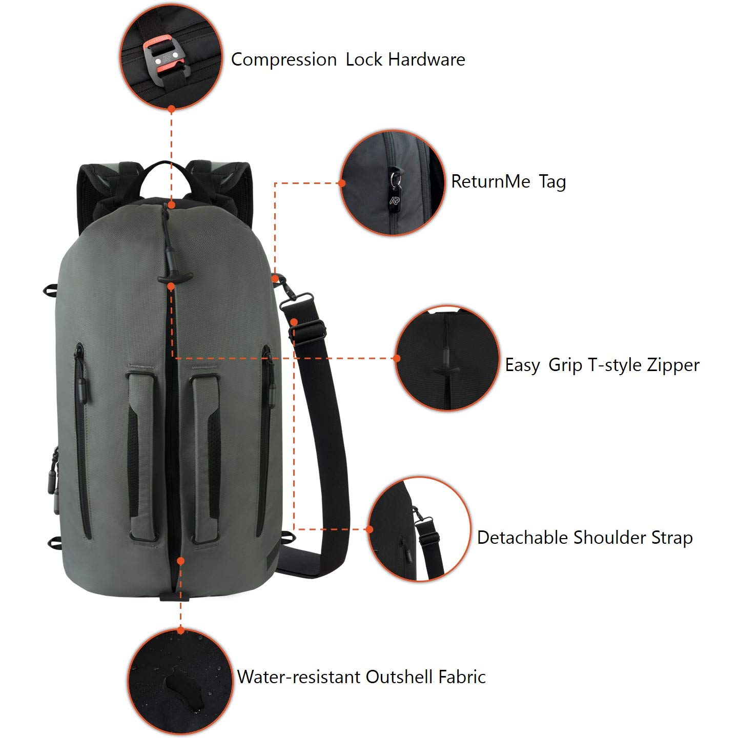 AP Ascentials Pro Fury, Travel Bags, Laptop Backpacks, Tactical Backpack, Carry On Bag, Duffel Bag for Men, Business Backpack with 17’’ Laptop Sleeve for Men