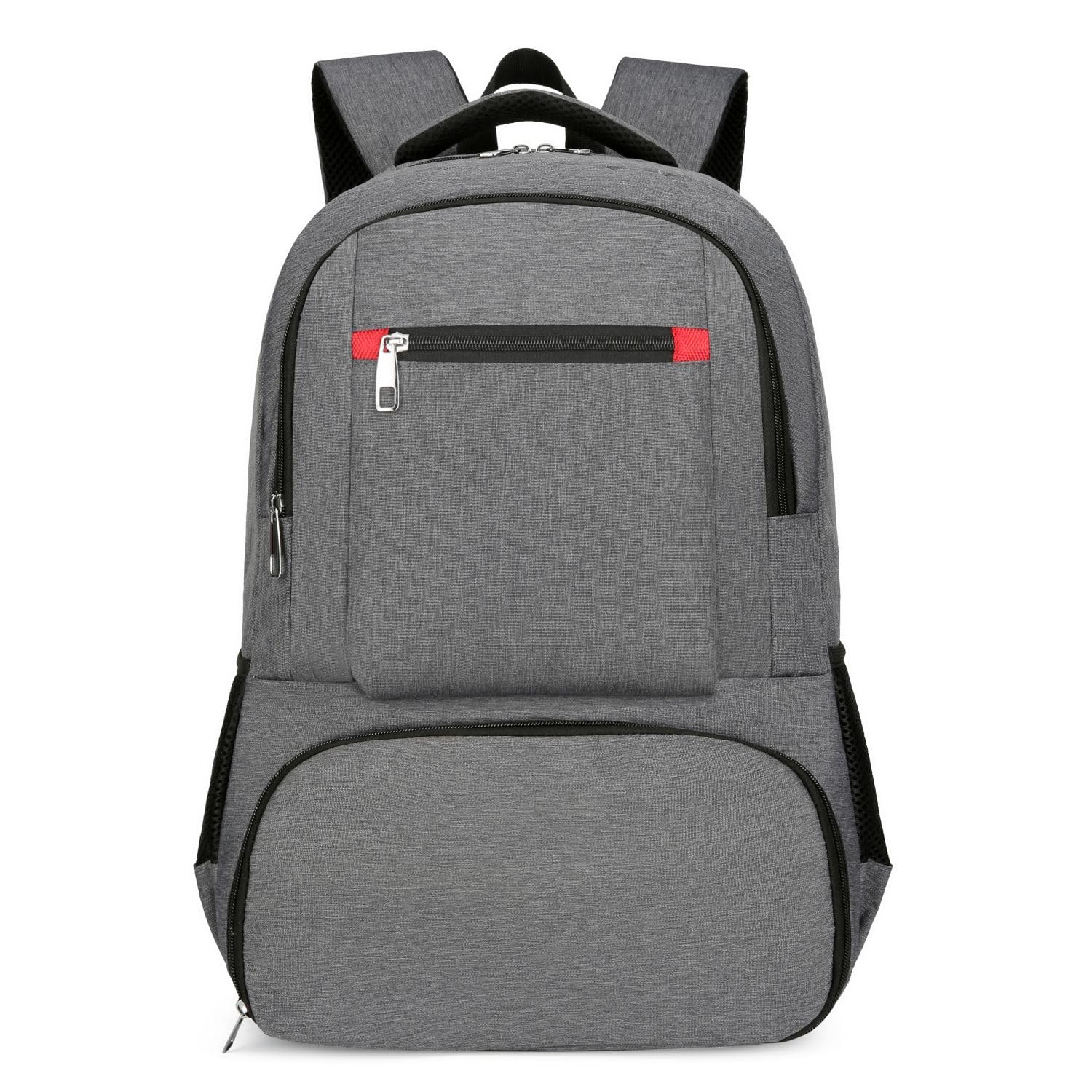 DAILY&DIARY Lunch Backpack, Insulated Cooler Backpack with Lunch Compartment for Men Women Water Resistant Lunch Bag 15.6 Inch Laptop Backpack Durable for Work, School, Camping, Picnics, Grey