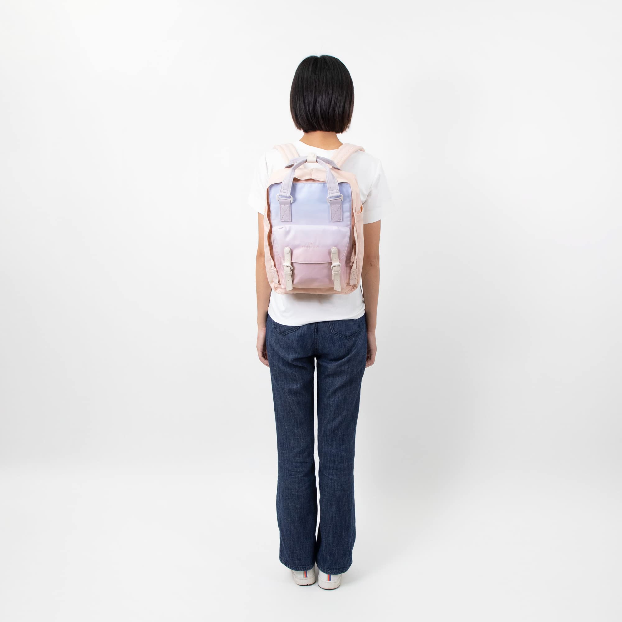 Doughnut Macaroon Sky Series 16L Travel College School Lightweight Casual Bookbag Backpack for Women Girls with Laptop Compartment Fit 14Inch Notebook