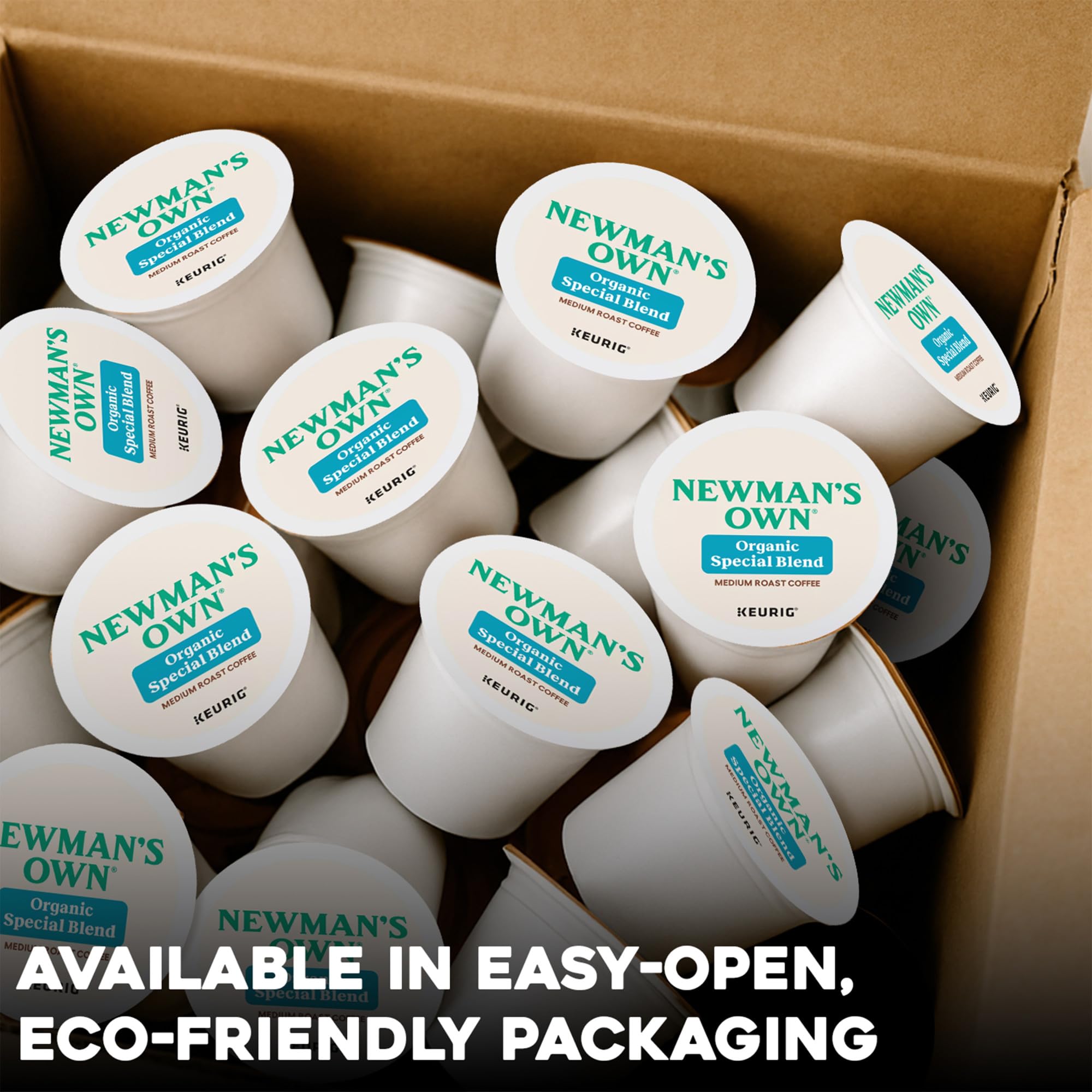 Newman's Own Organics Special Blend, Single-Serve Keurig K-Cup Pods, Medium Roast Coffee, 12 Count (Pack of 6) (5000053615)