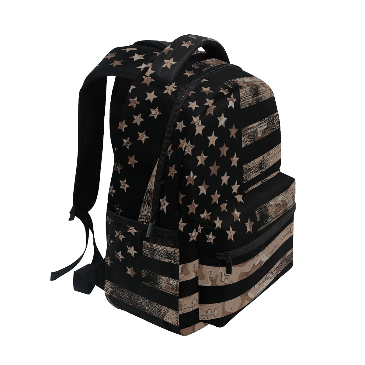 Camo Flag Lightweight Printed Bookbags School Backpacks for Teens Boys and Girls
