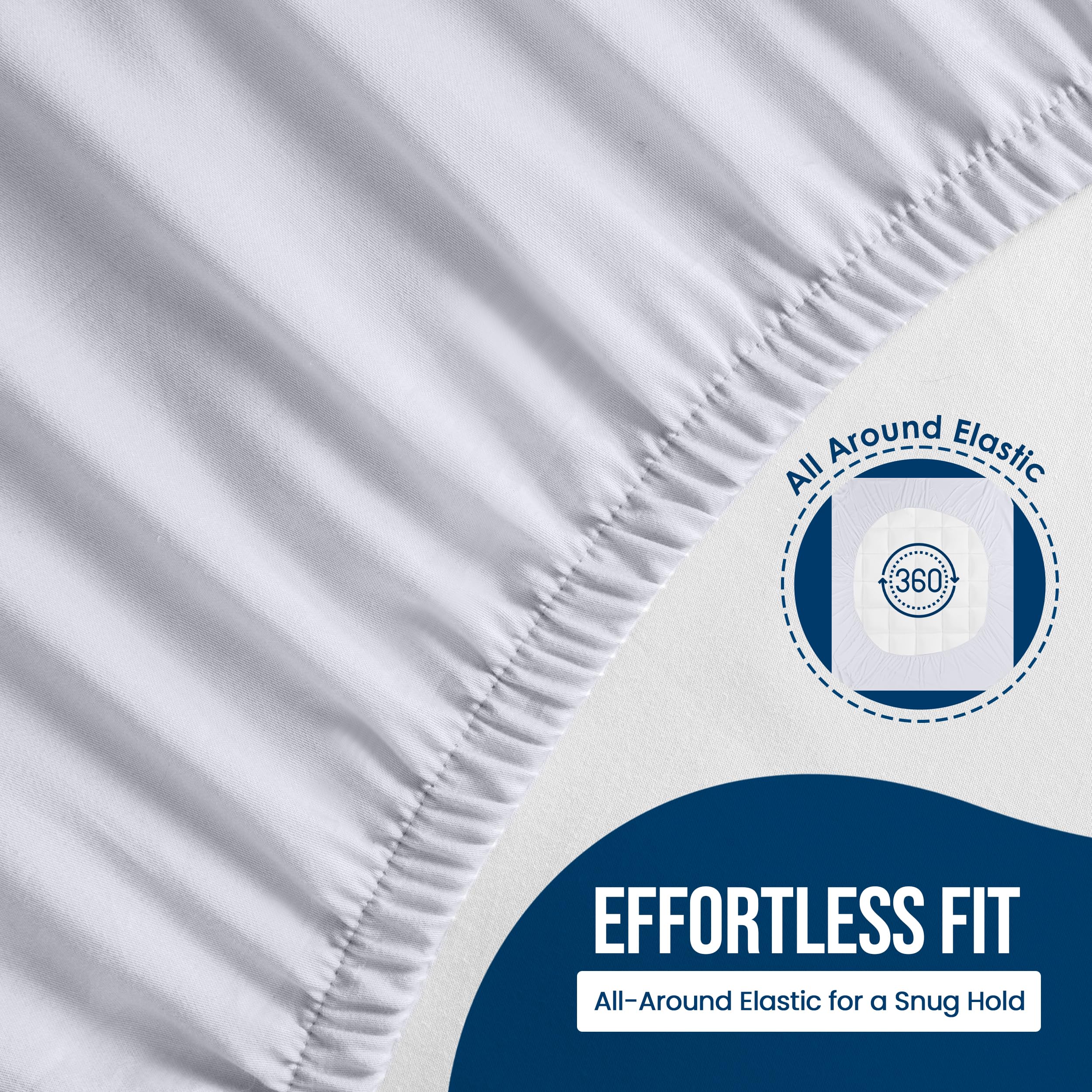 Utopia Bedding Premium Waterproof Terry Mattress Protector Twin 200 GSM, Mattress Cover, Breathable, Fitted Style with Stretchable Pockets (White)