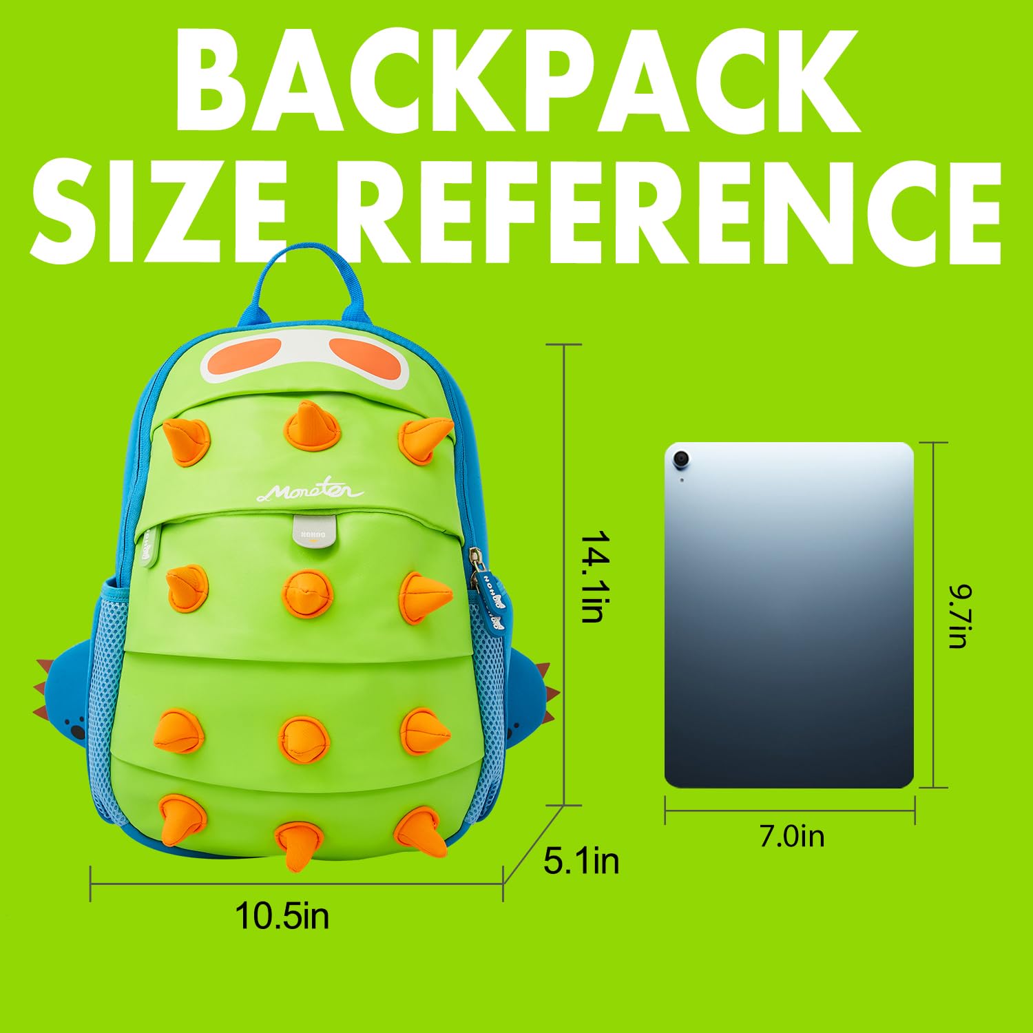 NOHOO Toddler Backpack Kids Backpack Cute Animal Schoolbag Waterproof Ocean Backpack for Baby Boys Girls Age 3 to 6 (Shark)