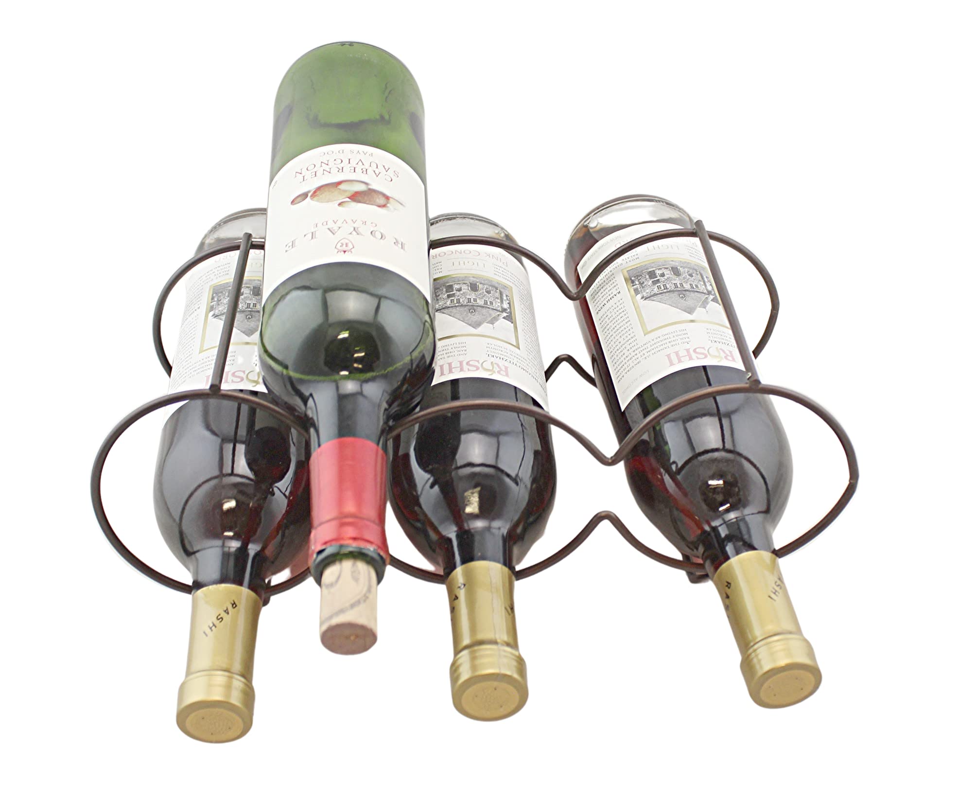 Stackable Table Top Wine Rack Bottle Holder (Bronze)