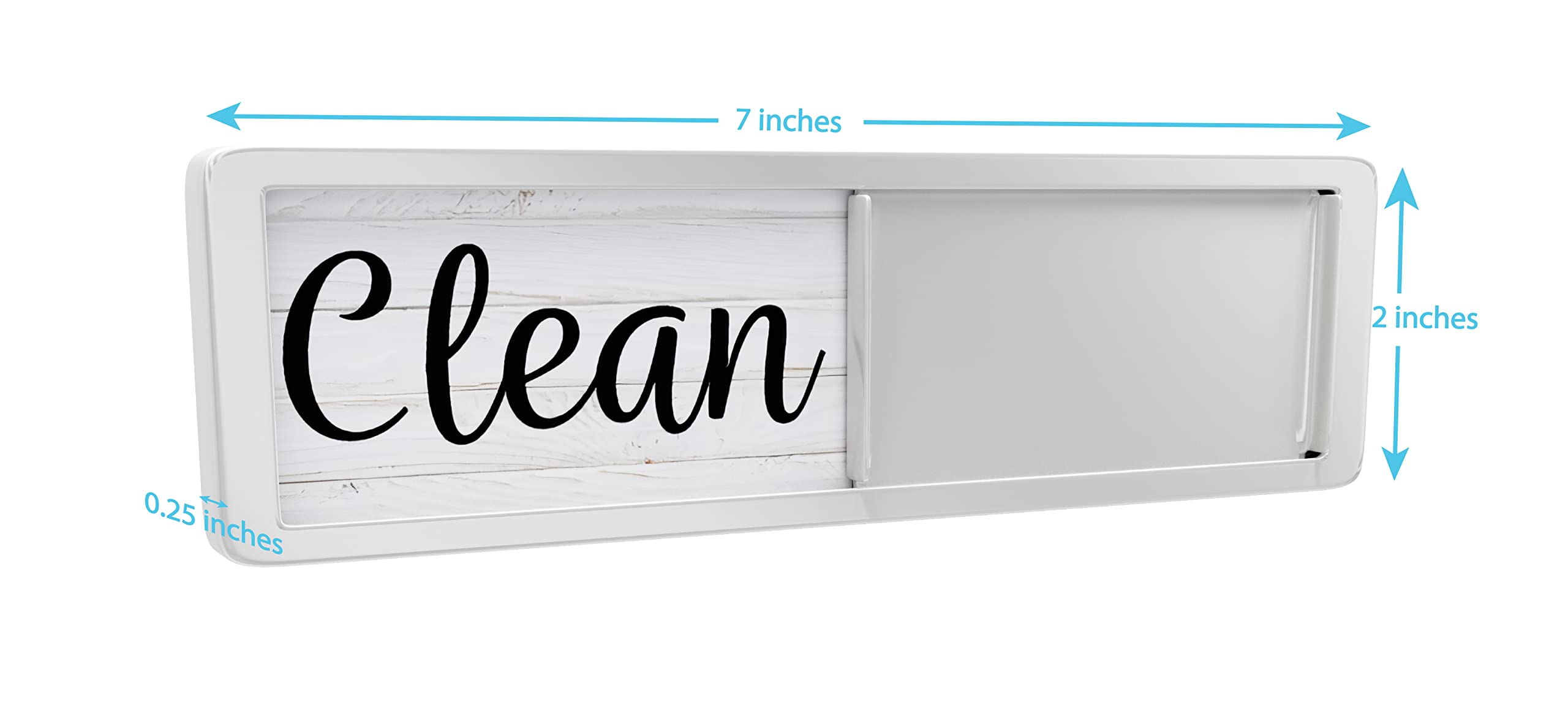 Dishwasher Magnet Clean Dirty Sign, Strong Clean Dirty Magnet for Dishwasher, Universal Dirty Clean Dishwasher Magnet Indicator for Kitchen Organization, Slide Rustic Farmhouse Black and White Wood