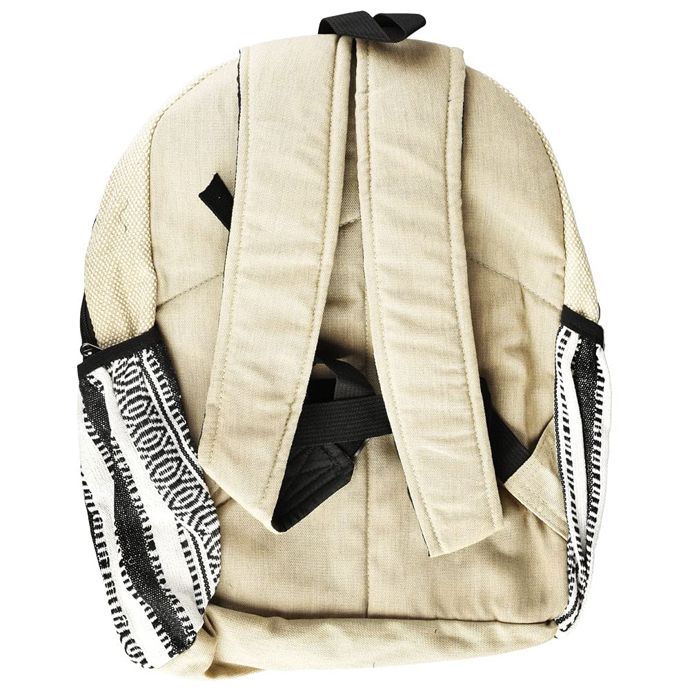ThreadHeads Himalayan Hemp Black & White Backpack - 11"x16"