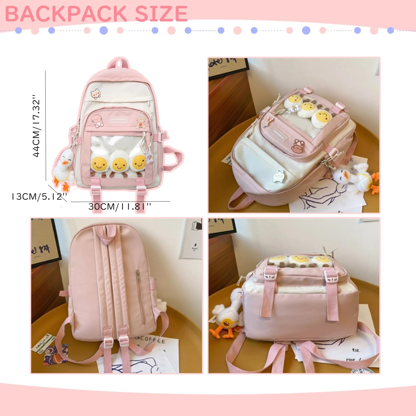 3 Pcs Girls Backpack Leopard Print School Bag Set Primary School Students Large Capacity Knapsack with Lunch Bag and Pencil Case