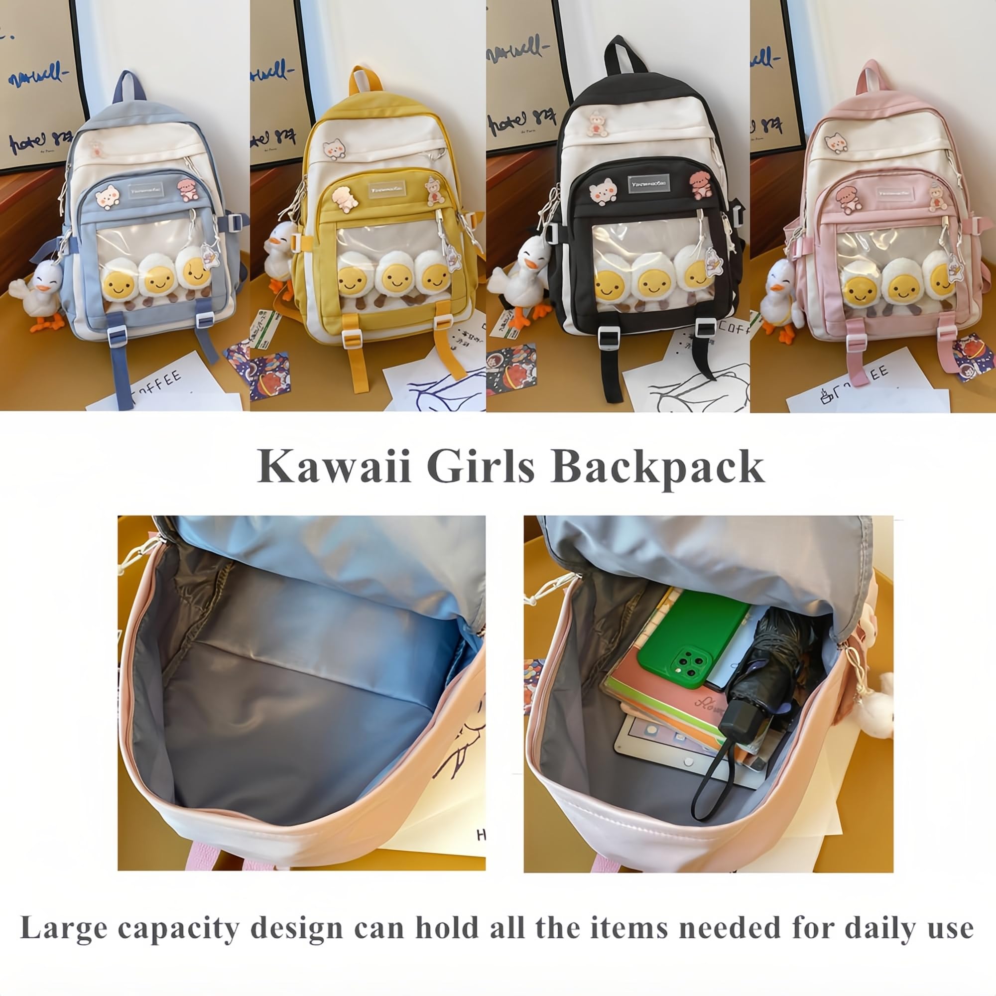 3 Pcs Girls Backpack Leopard Print School Bag Set Primary School Students Large Capacity Knapsack with Lunch Bag and Pencil Case