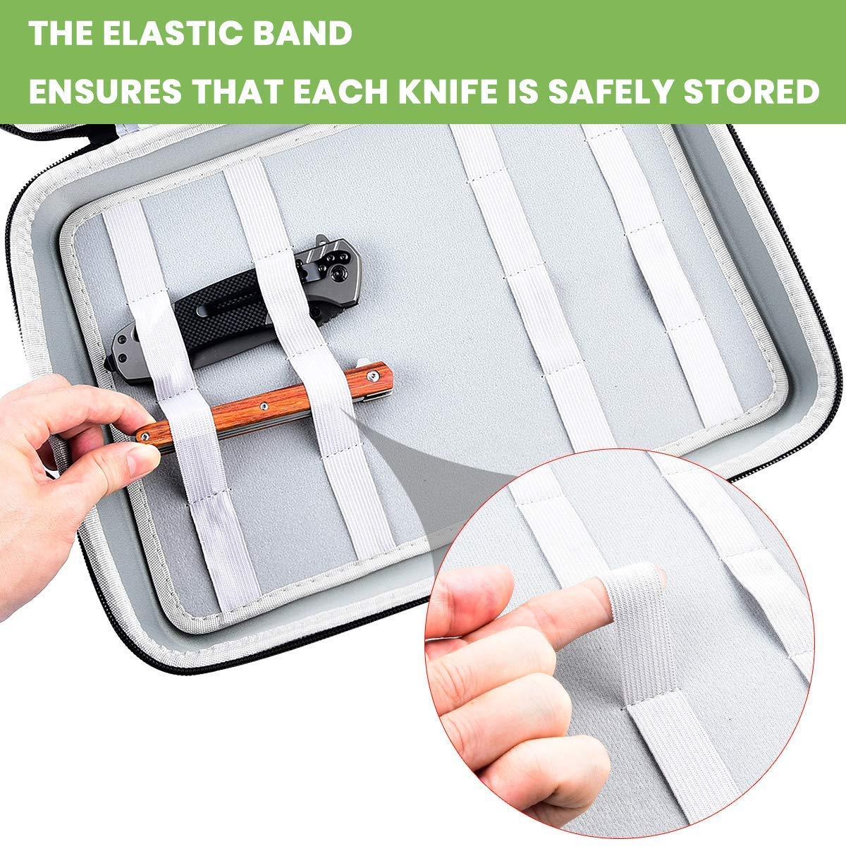 2 Pcs Knife Case for Pocket Knives, Displaying Storage Box and Carrying Organizer for Survival, Tactical, Outdoor, EDC Mini Knife