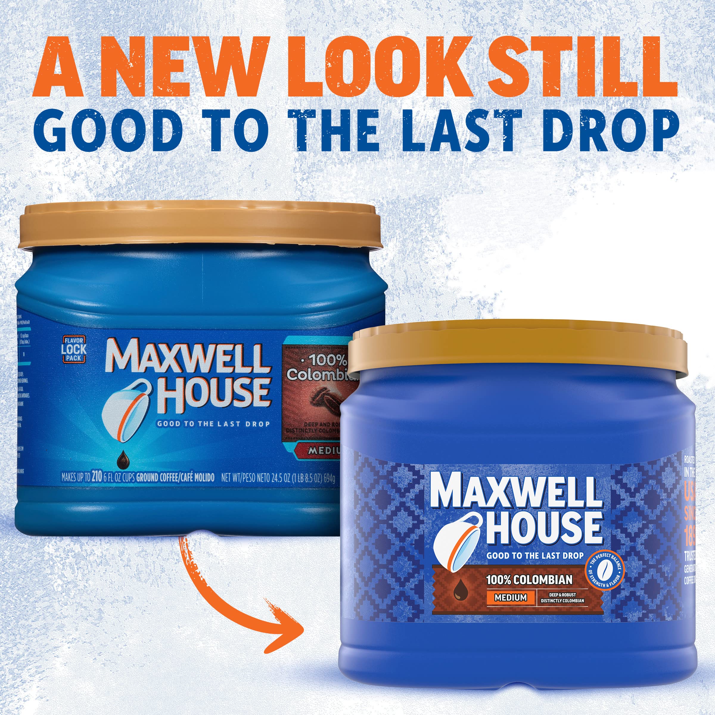 Maxwell House Colombian Medium Roast Ground Coffee (24.5 oz Canister)