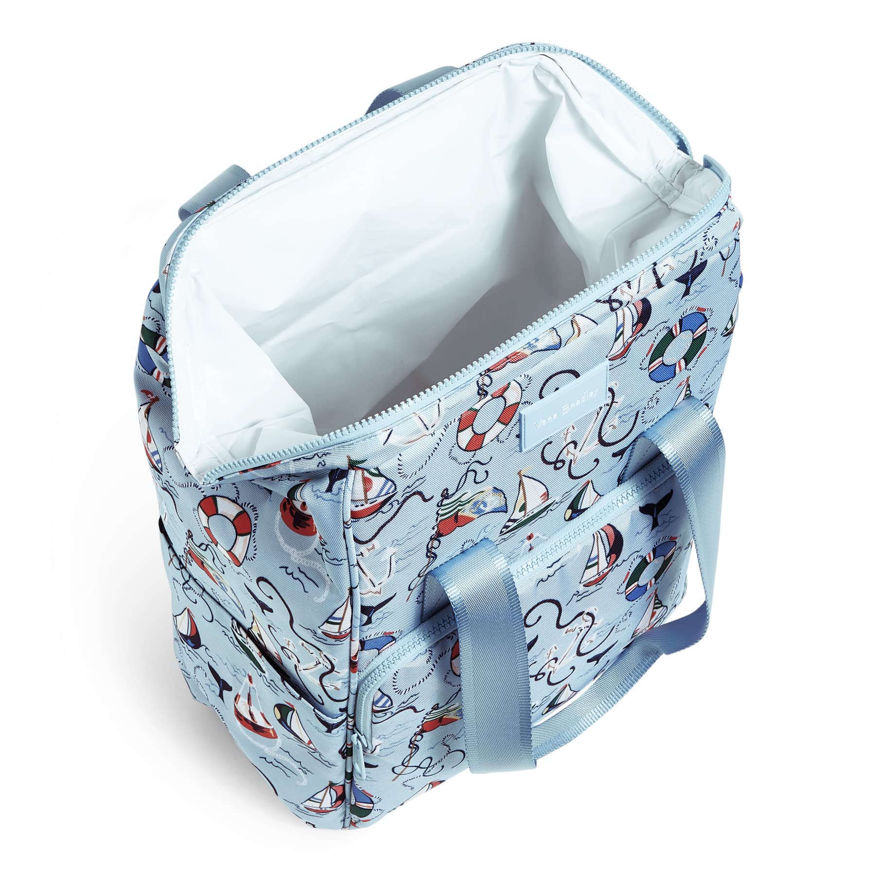 Vera Bradley Women's Recycled Lighten Up Reactive Backpack Cooler Lunch Bag, Gray Heather, One Size US