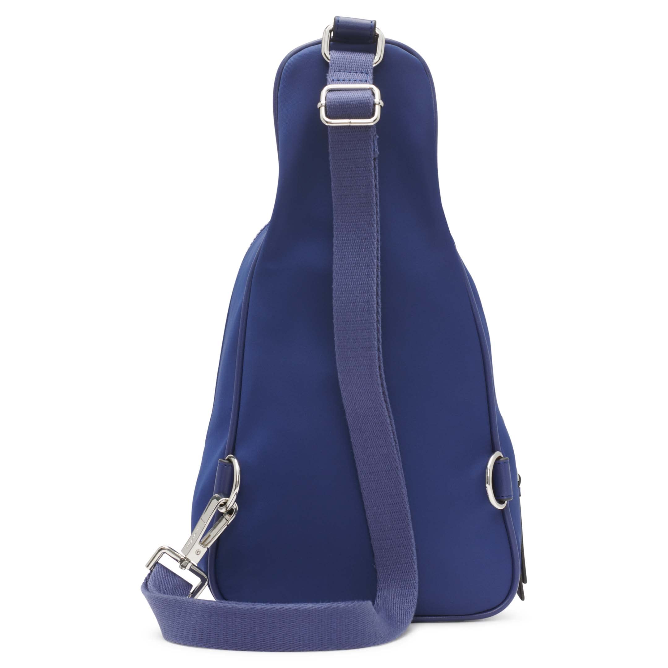 Calvin Klein Shay Organizational Sling Backpack, Black/Silver,One Size