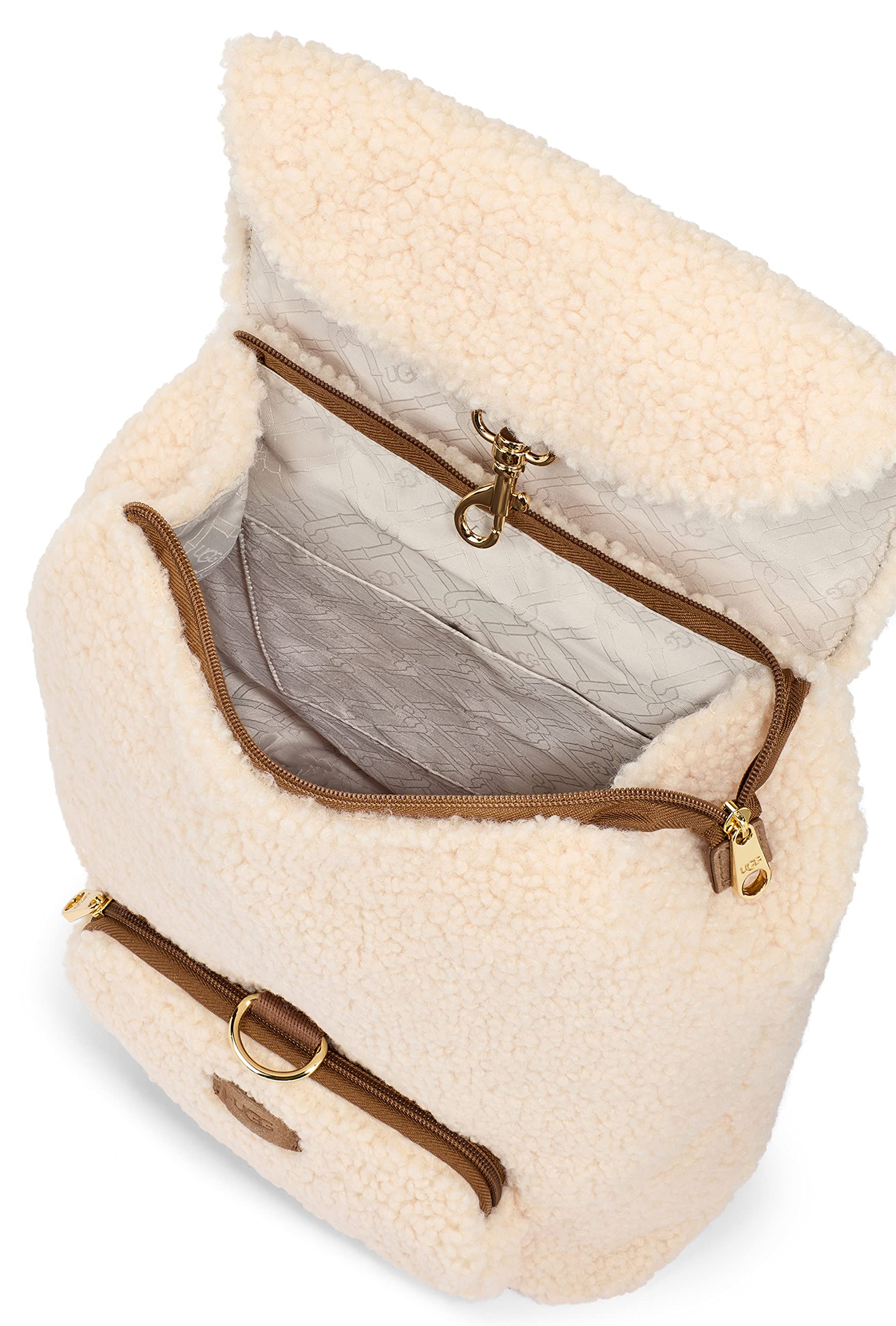 UGG womens Inara Sherpa Backpack, Natural, One Size US