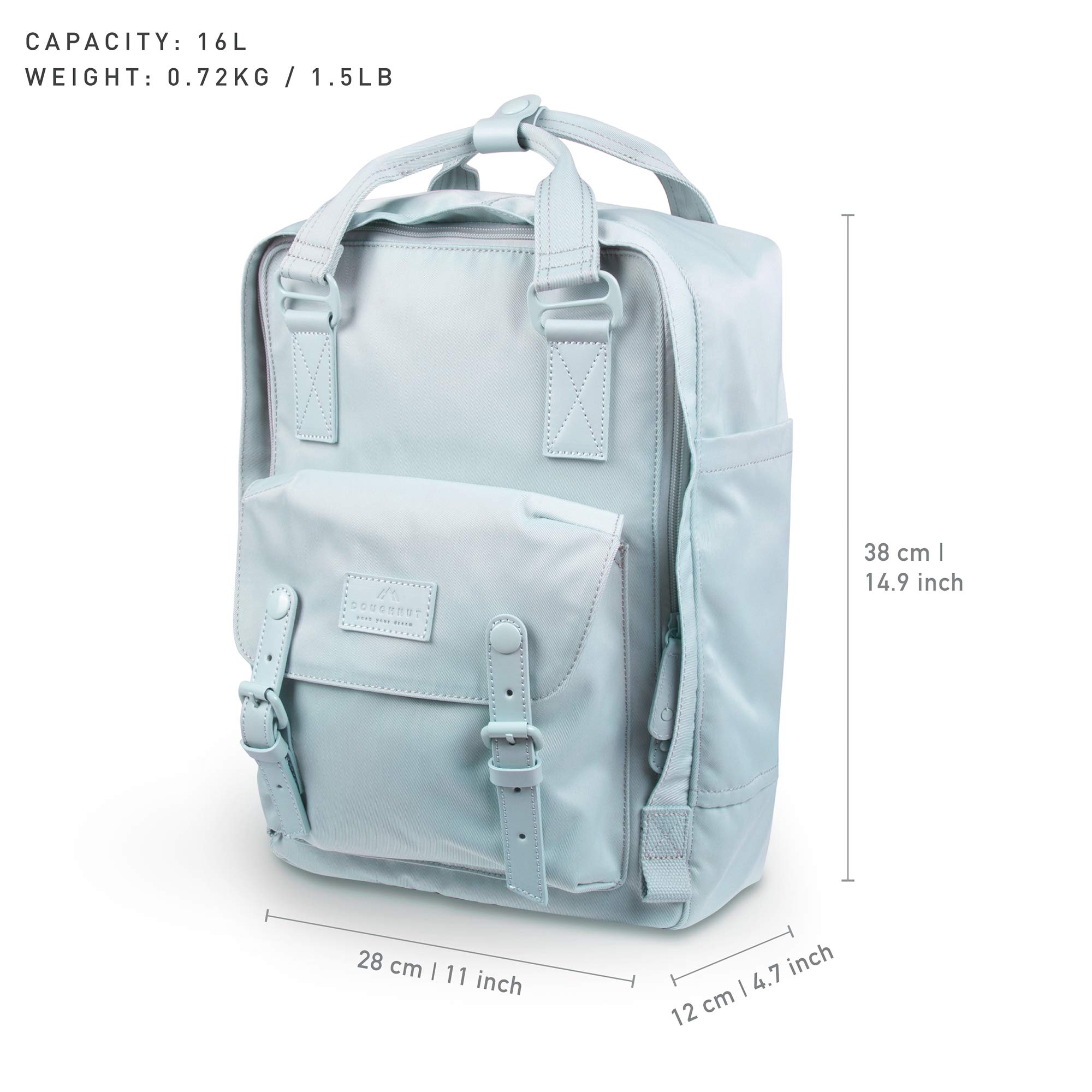 Doughnut Macaroon Nature Pale Series 16L Travel School Ladies College Girls Lightweight Commuter Casual Daypacks Bag Backpack (Raindrop)