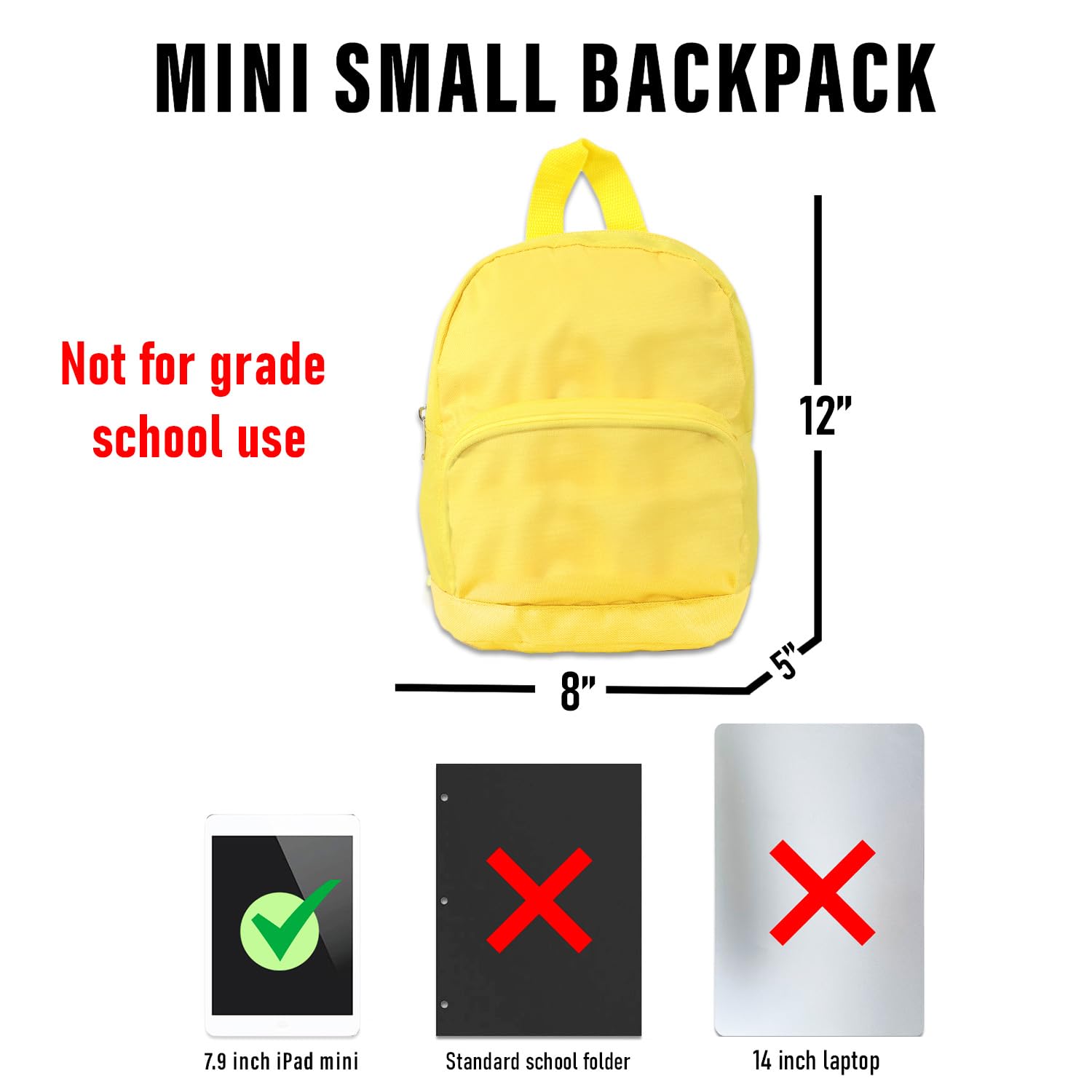 Disney Minnie Mouse Mini Preschool Backpack for Toddler Girls (12) (Minnie Mouse School Supplies Bundle)
