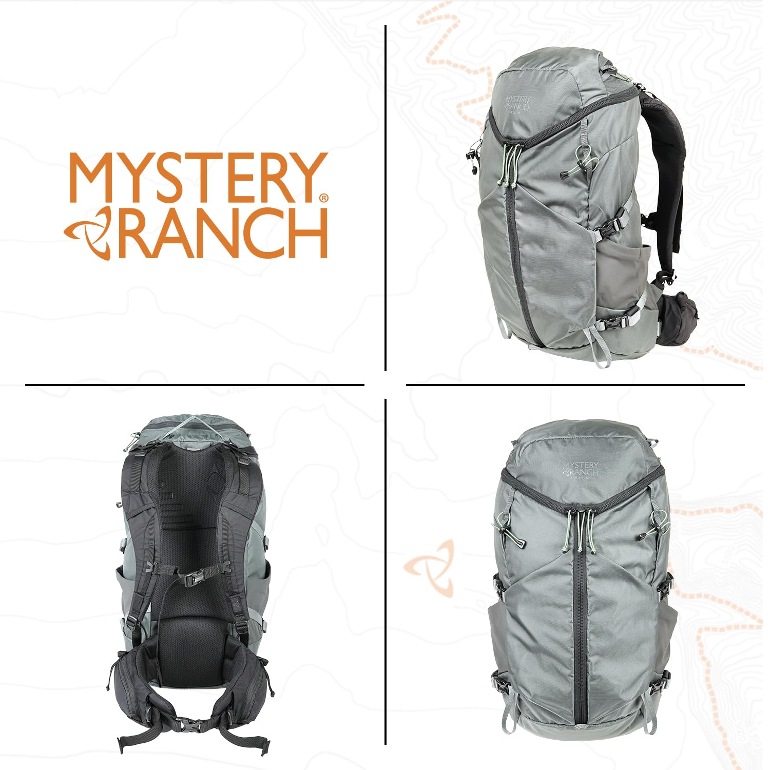 Mystery Ranch Men's Coulee 30 Backpack - Easy Traveling Use, Mineral Gray, L/XL
