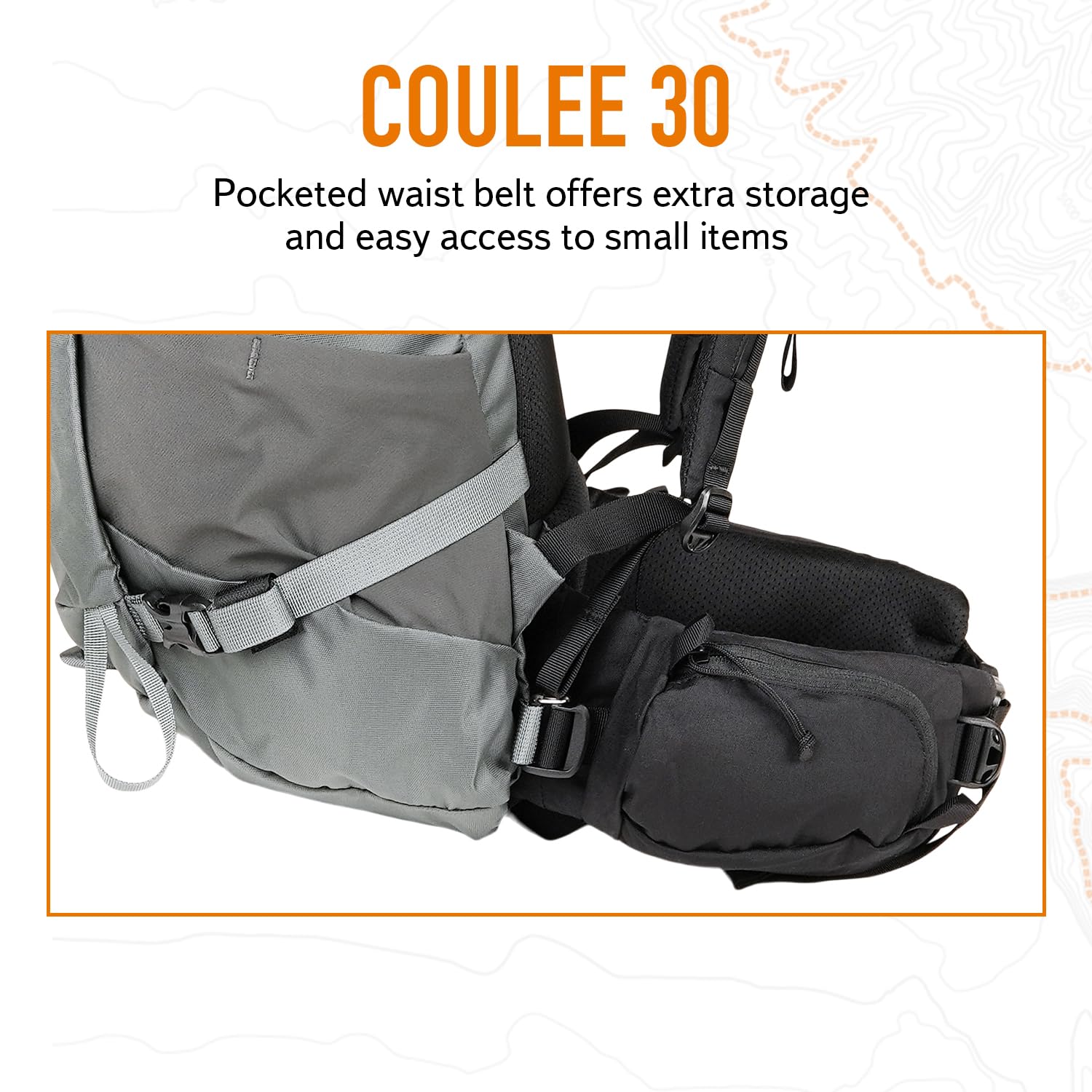 Mystery Ranch Men's Coulee 30 Backpack - Easy Traveling Use, Mineral Gray, L/XL