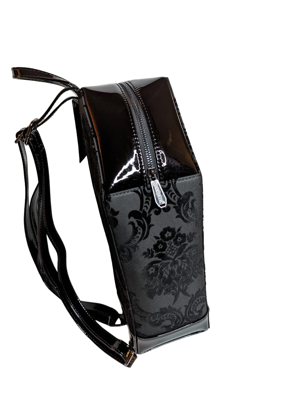 Madame Mistress Damask Black PVC Coffin Backpack by Rock Rebel