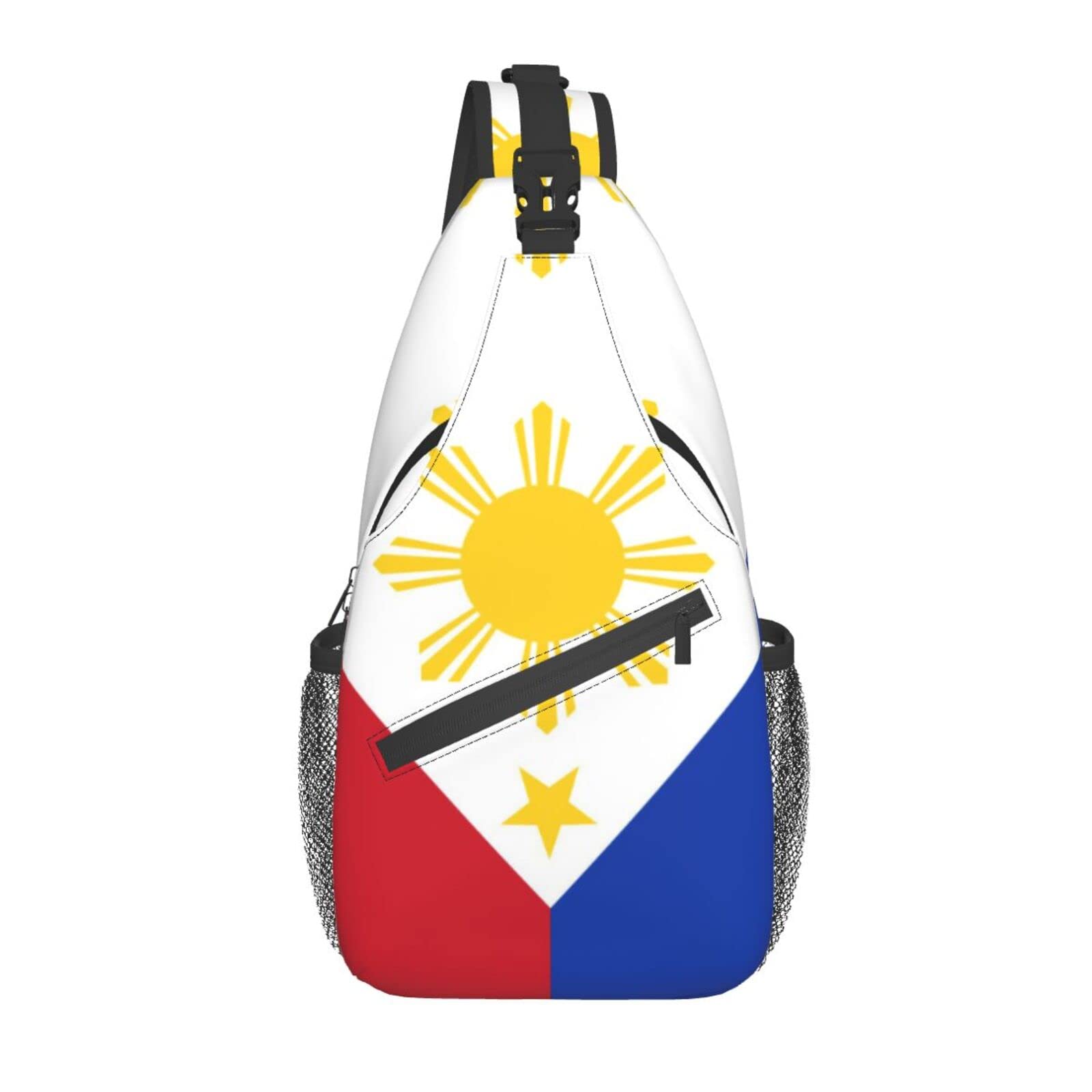 Hicyyu Philippine Flag-5 Outdoor Crossbody Shoulder Bag For Unisex Young Adult Hiking Sling Backpack